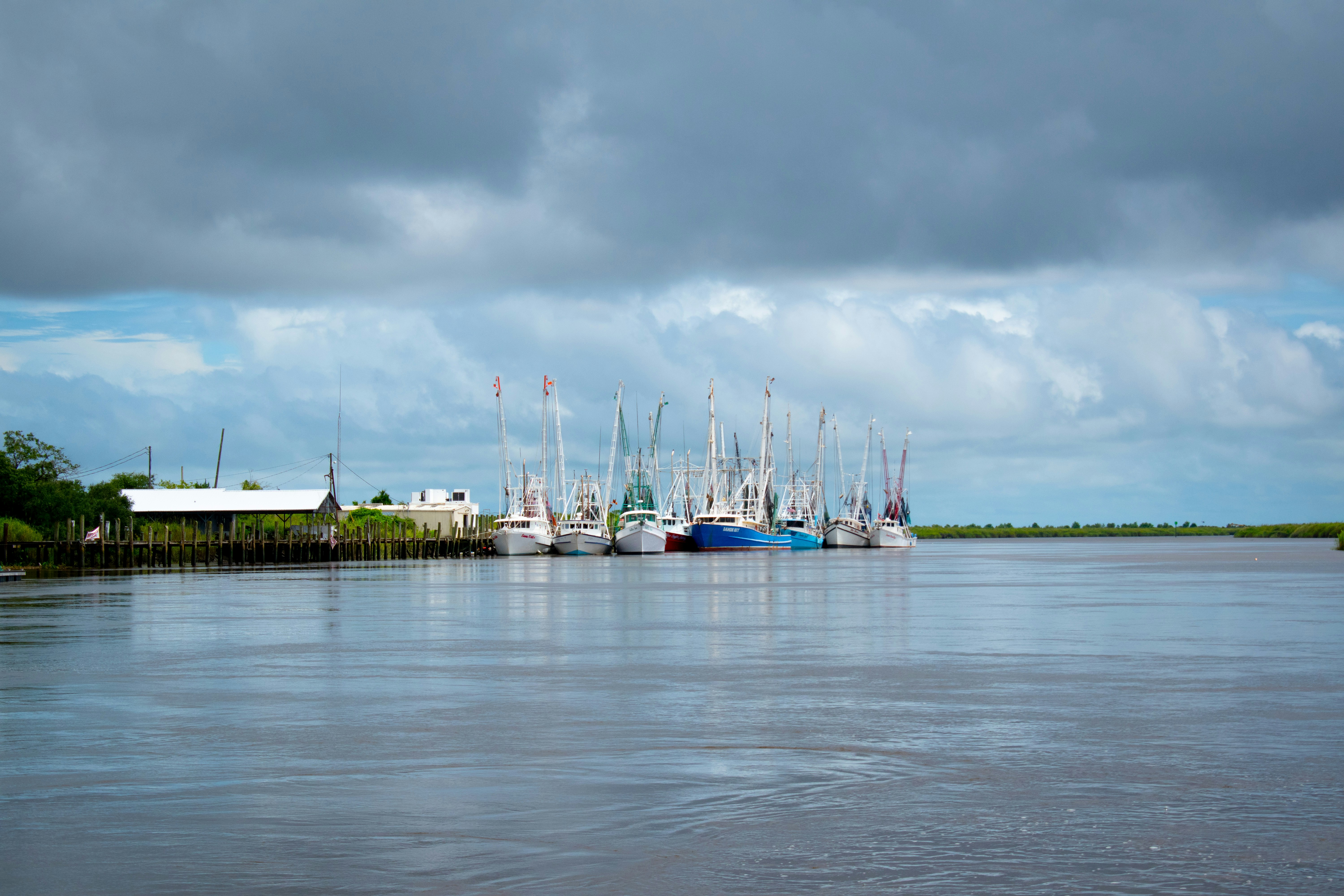 Harbor at Dusk: The Line of Sails and a Quiet Horizon