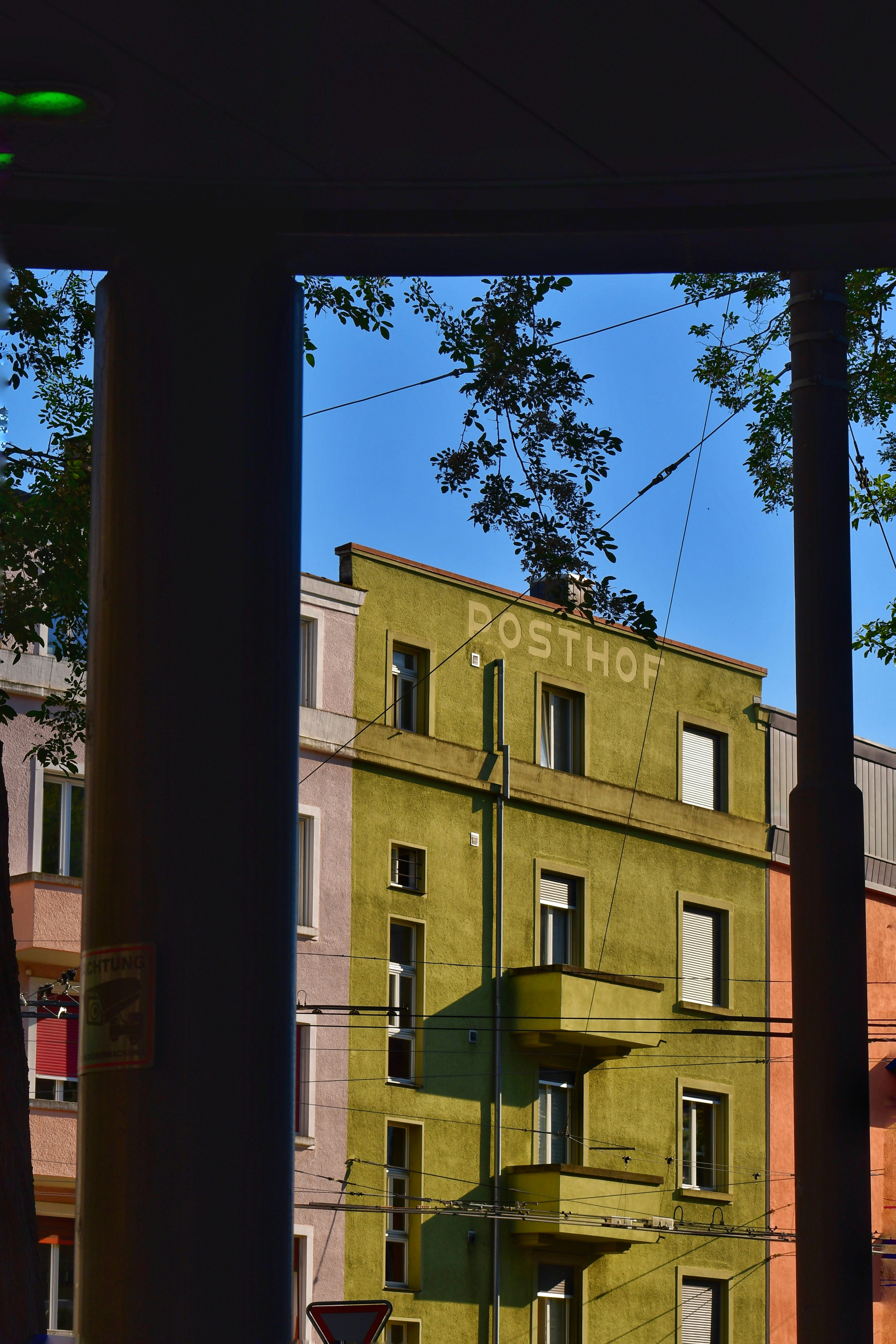 Green Facade, Urban Light: A Street-Level Portrait Through a Frame of Shadows