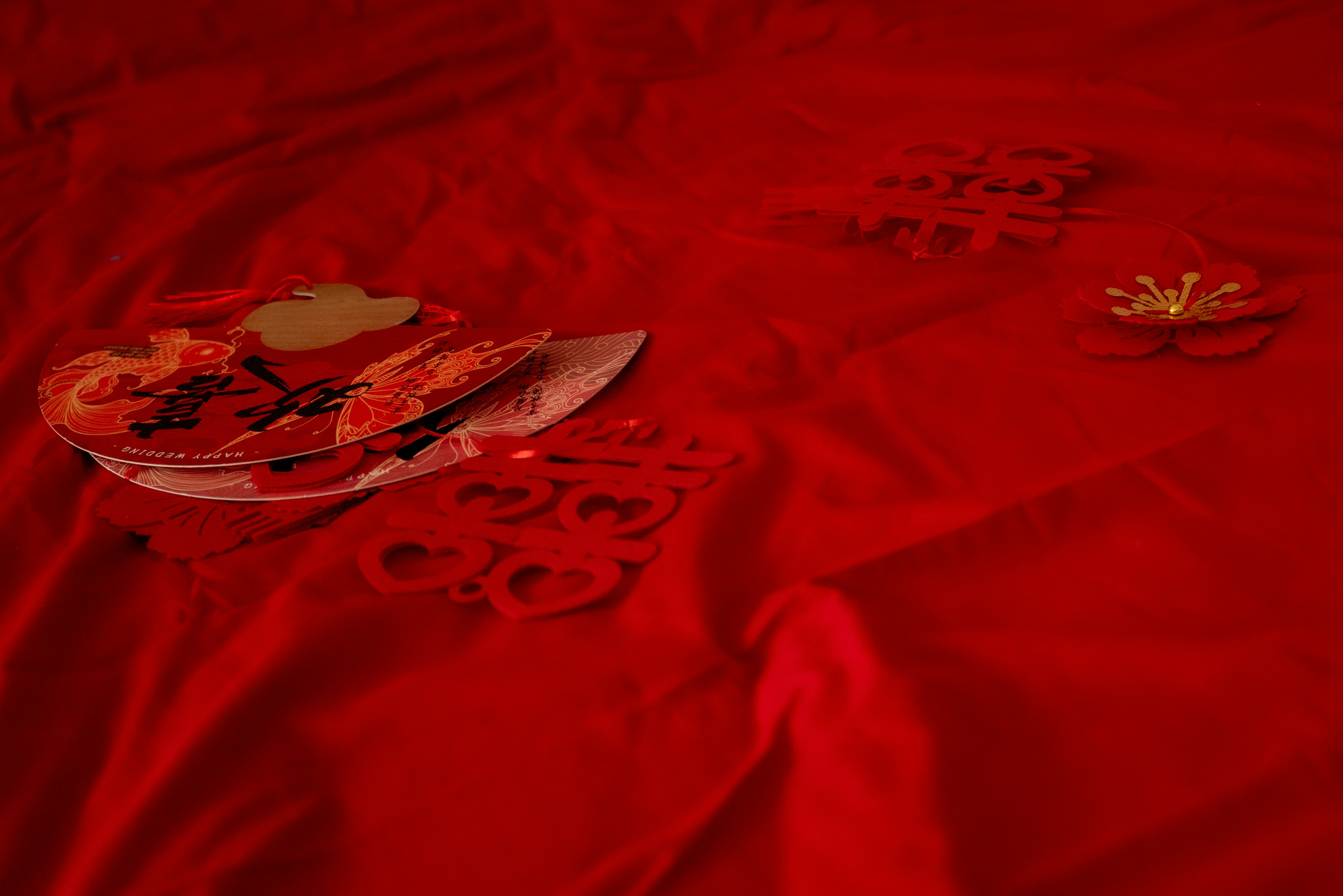 Chinese New Year Red: Paper Cutouts on Velvet