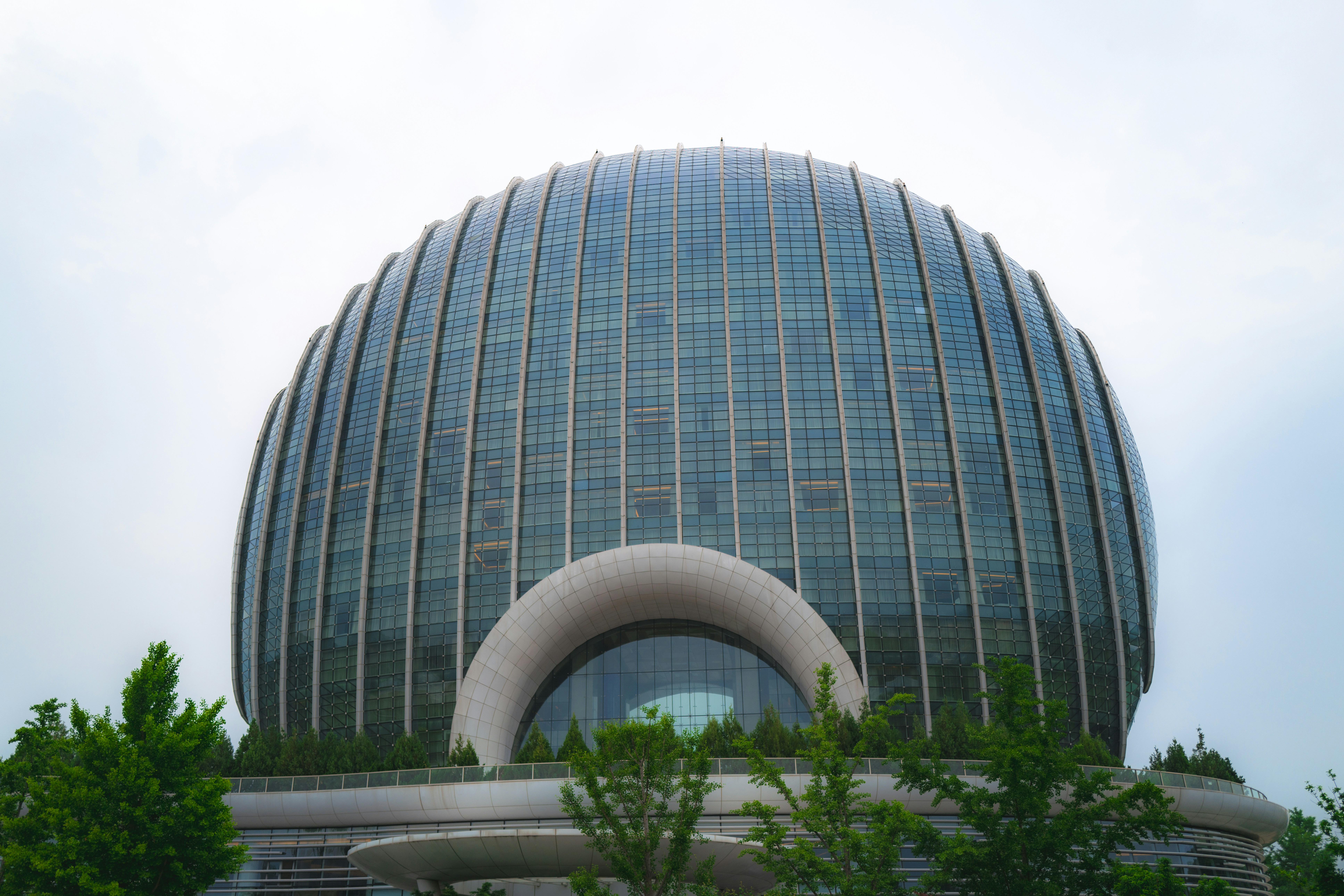 Dome of Urban Radius: A Round Beacon Over Green Steps