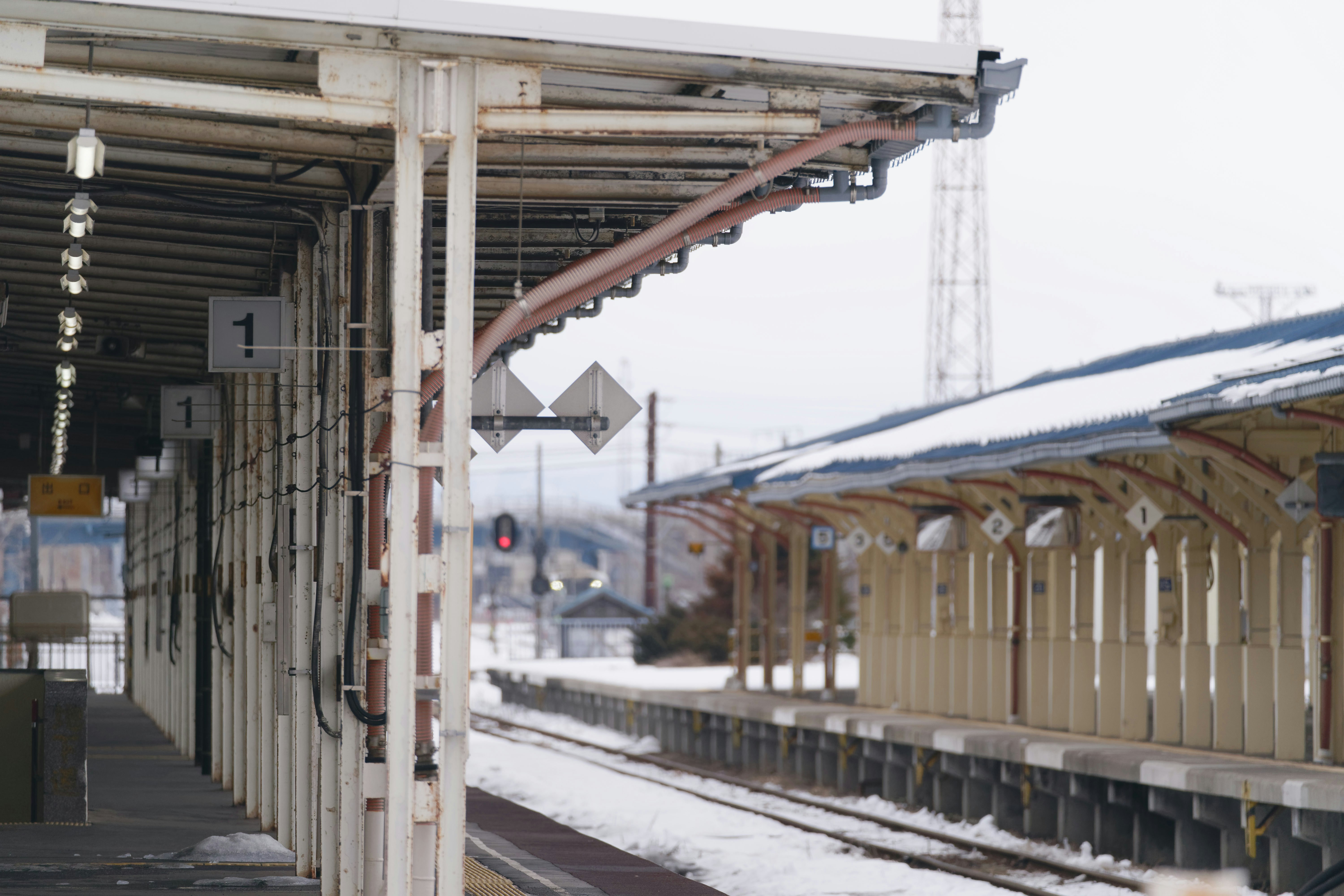 Platform 1 at Distant Snow—A Quiet Moment on a Cold Morning