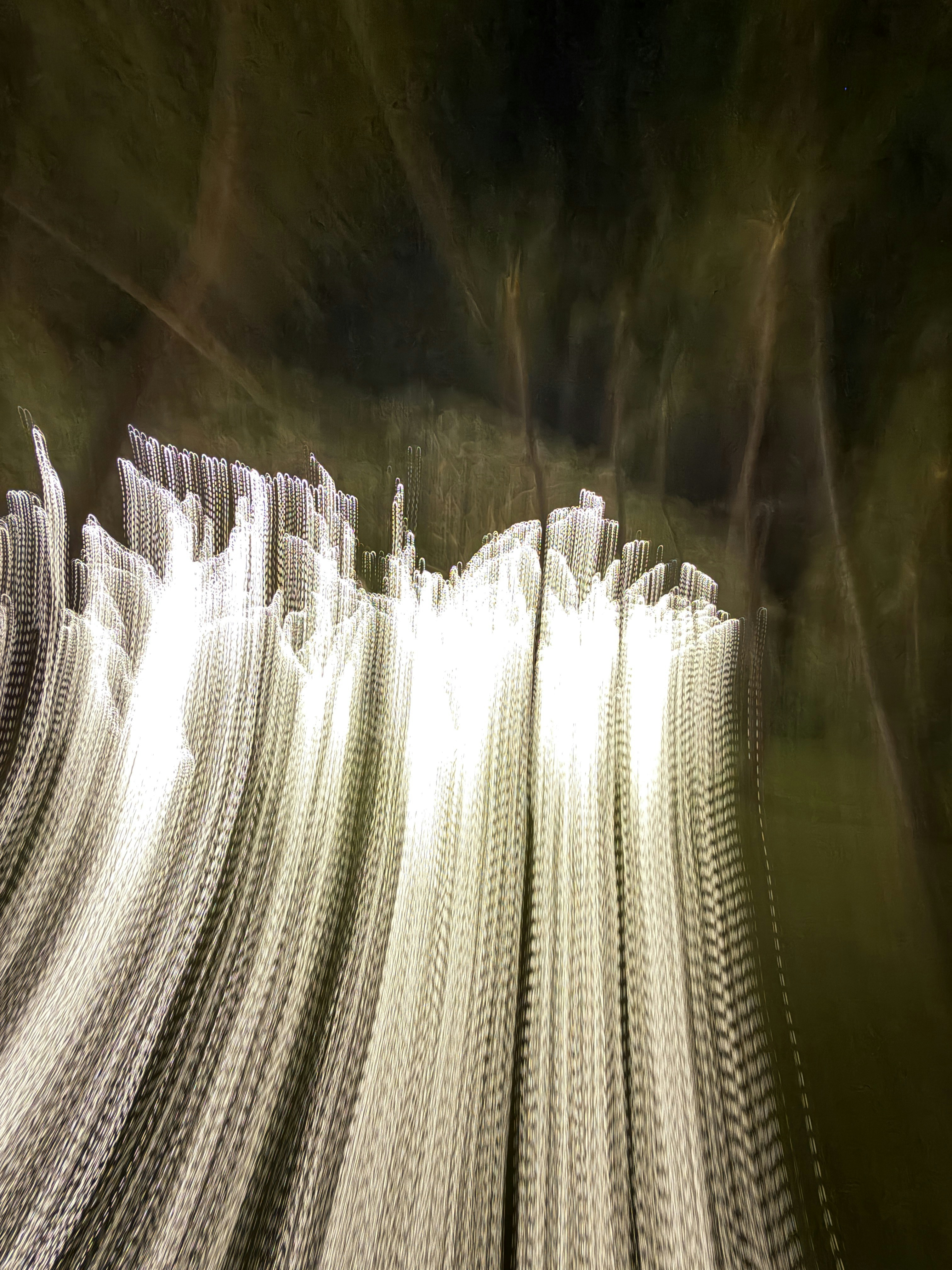 Light Beams in Motion: A Nighttime Long-Exposure Blur