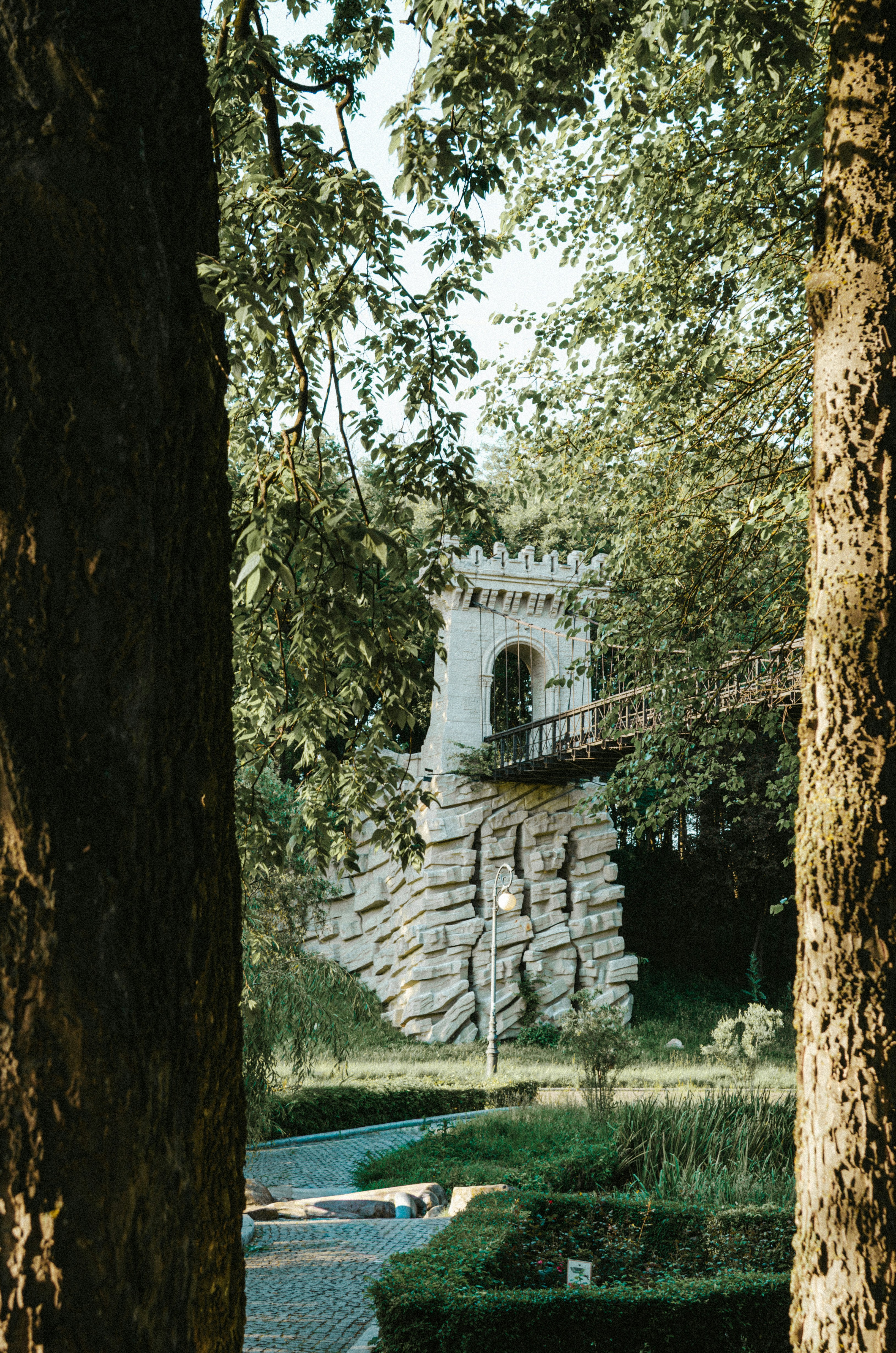 Stone Bridge Hidden in the Green Corridor