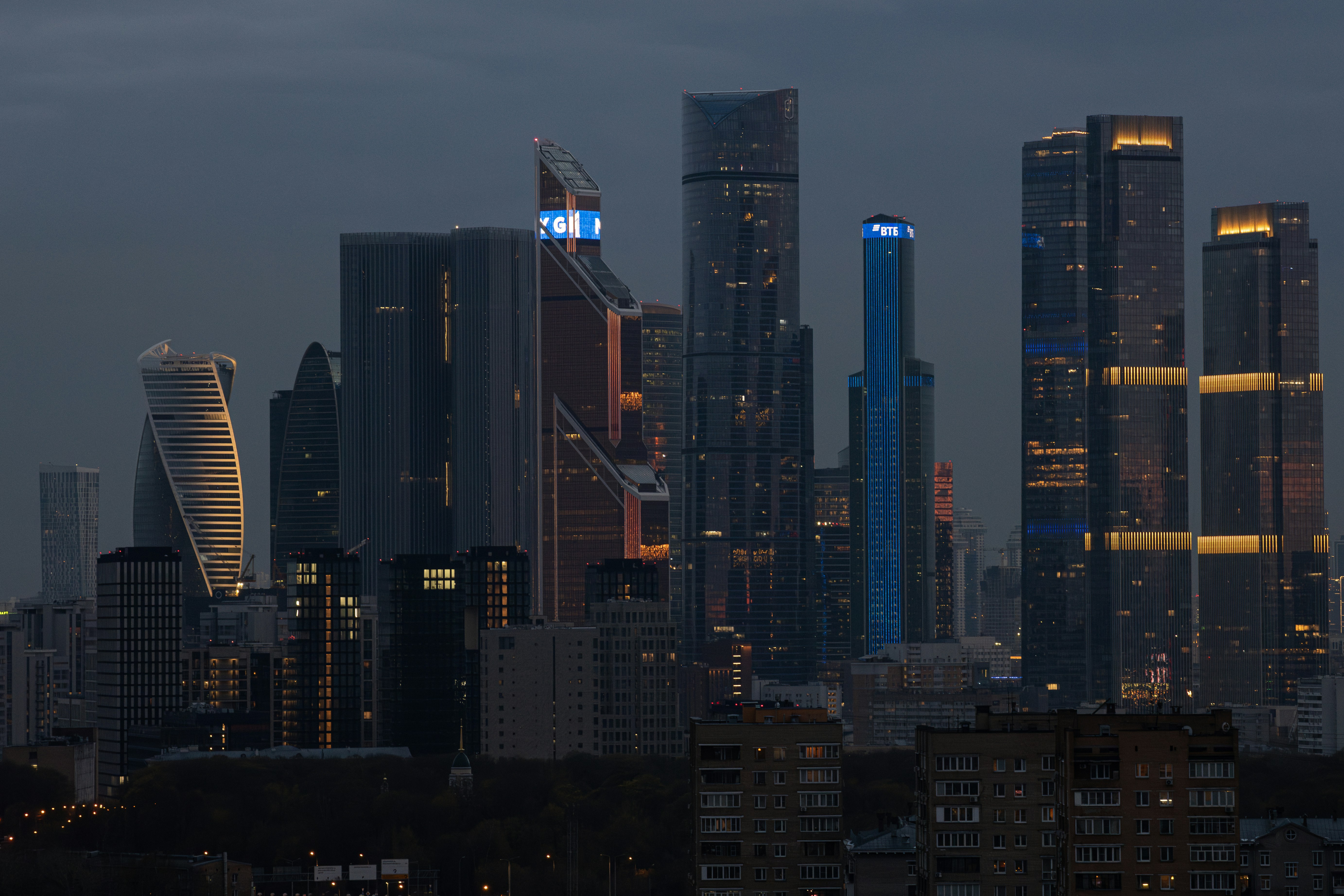 Midnight Skyline: Neon Towers and Shadowed Docks