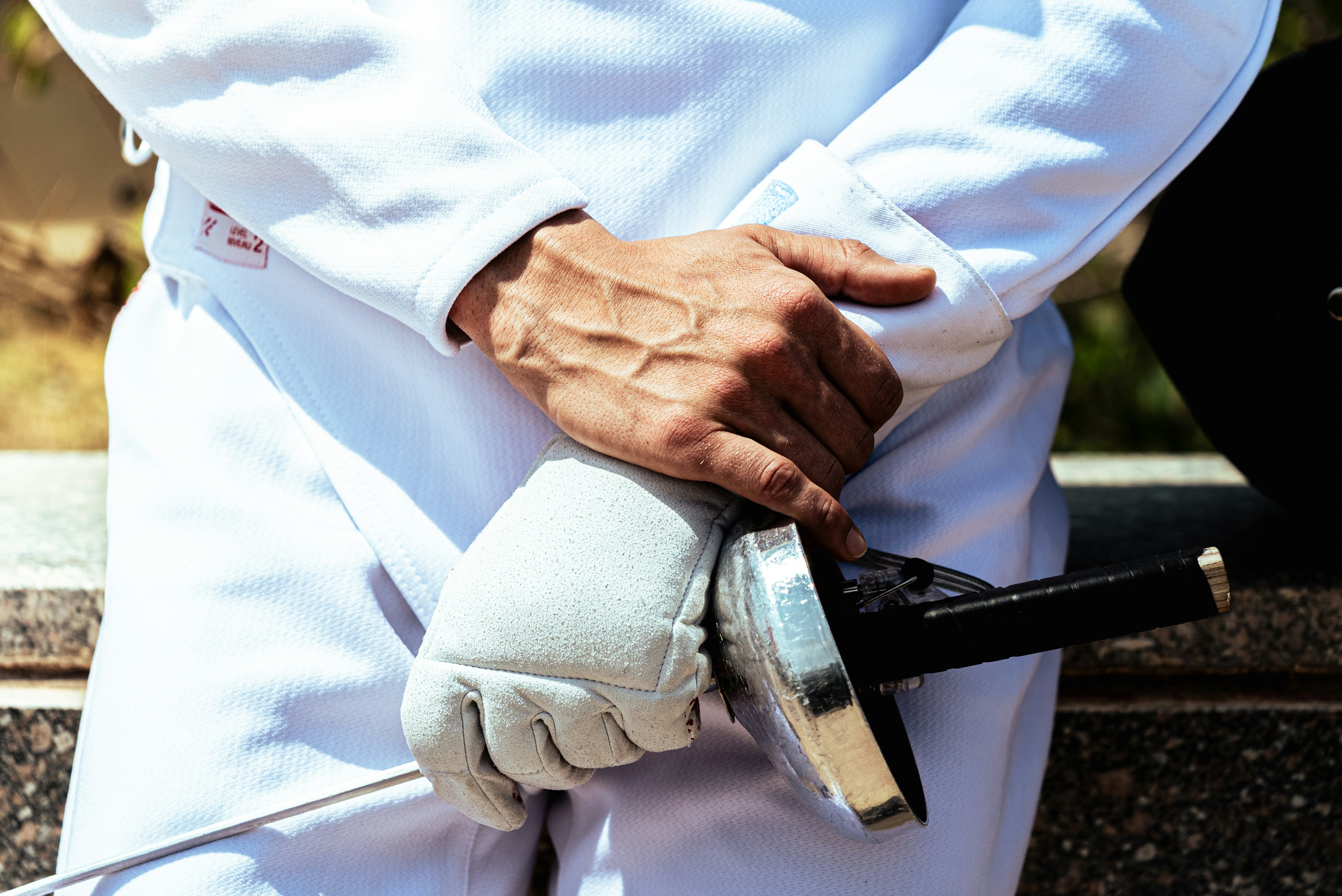 Crested Hands: A Sword Keeper’s Quiet Readiness