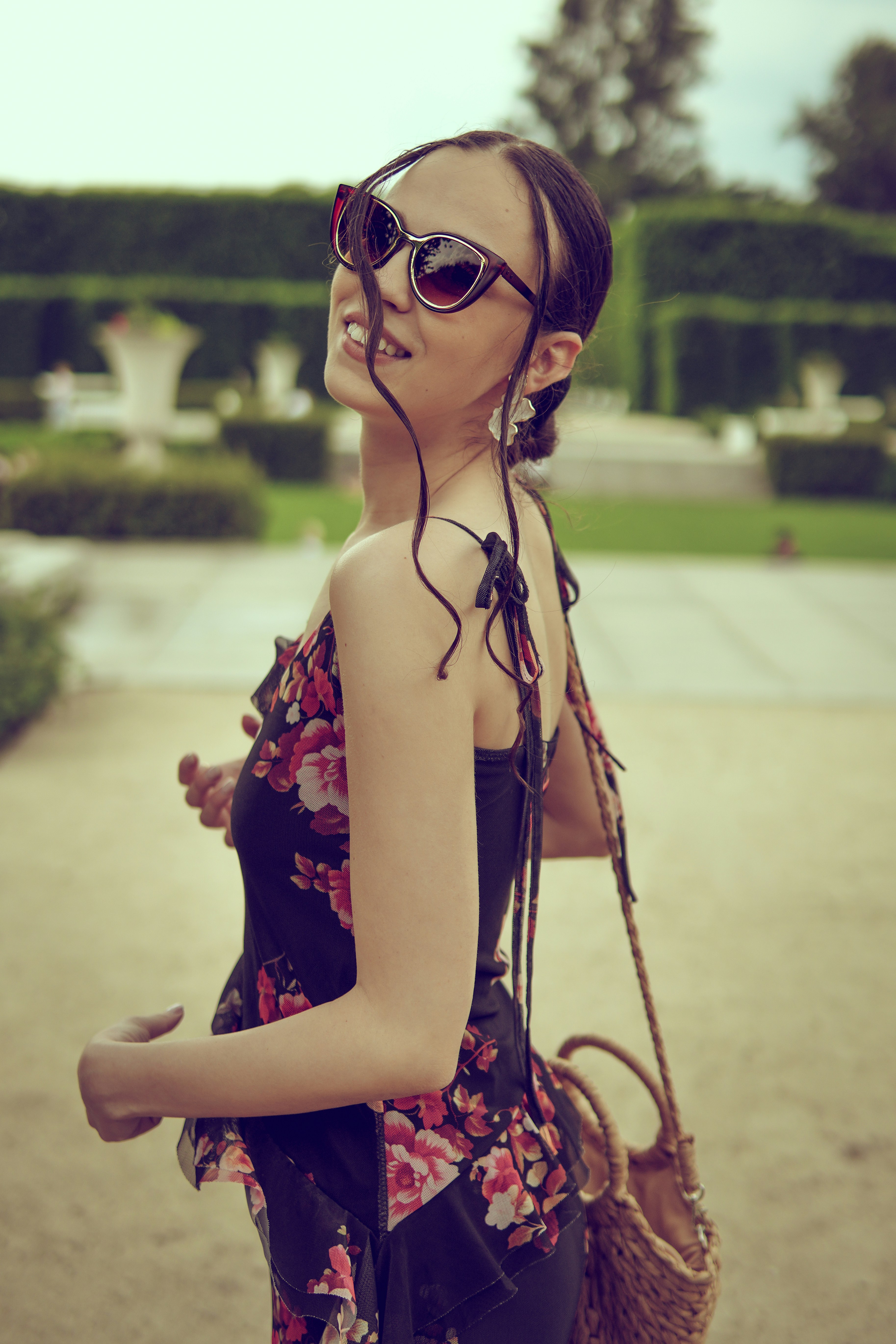Sunlit Charm in a Garden Backdrop