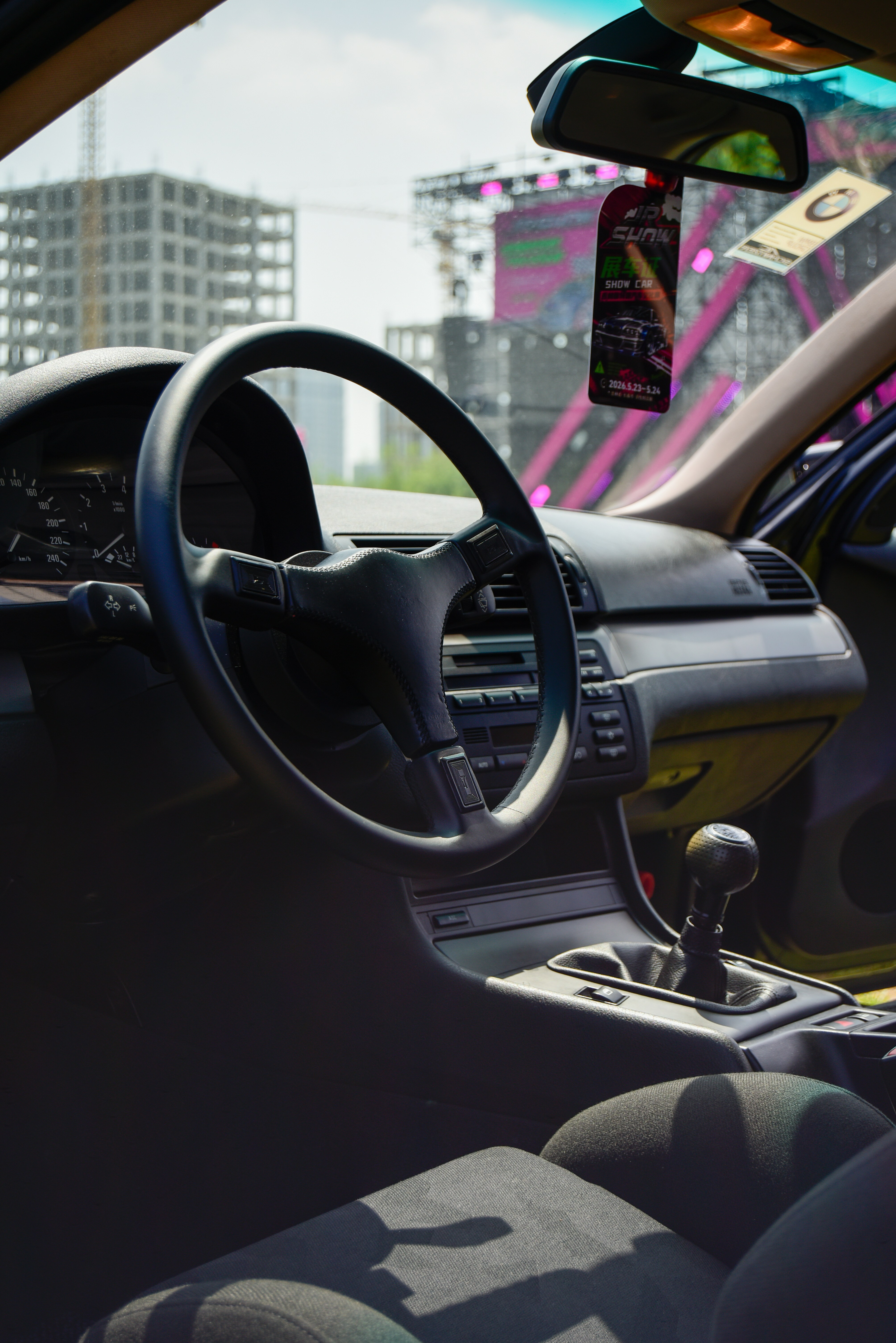 Cockpit View: Neon Stage and Driver’s Focus