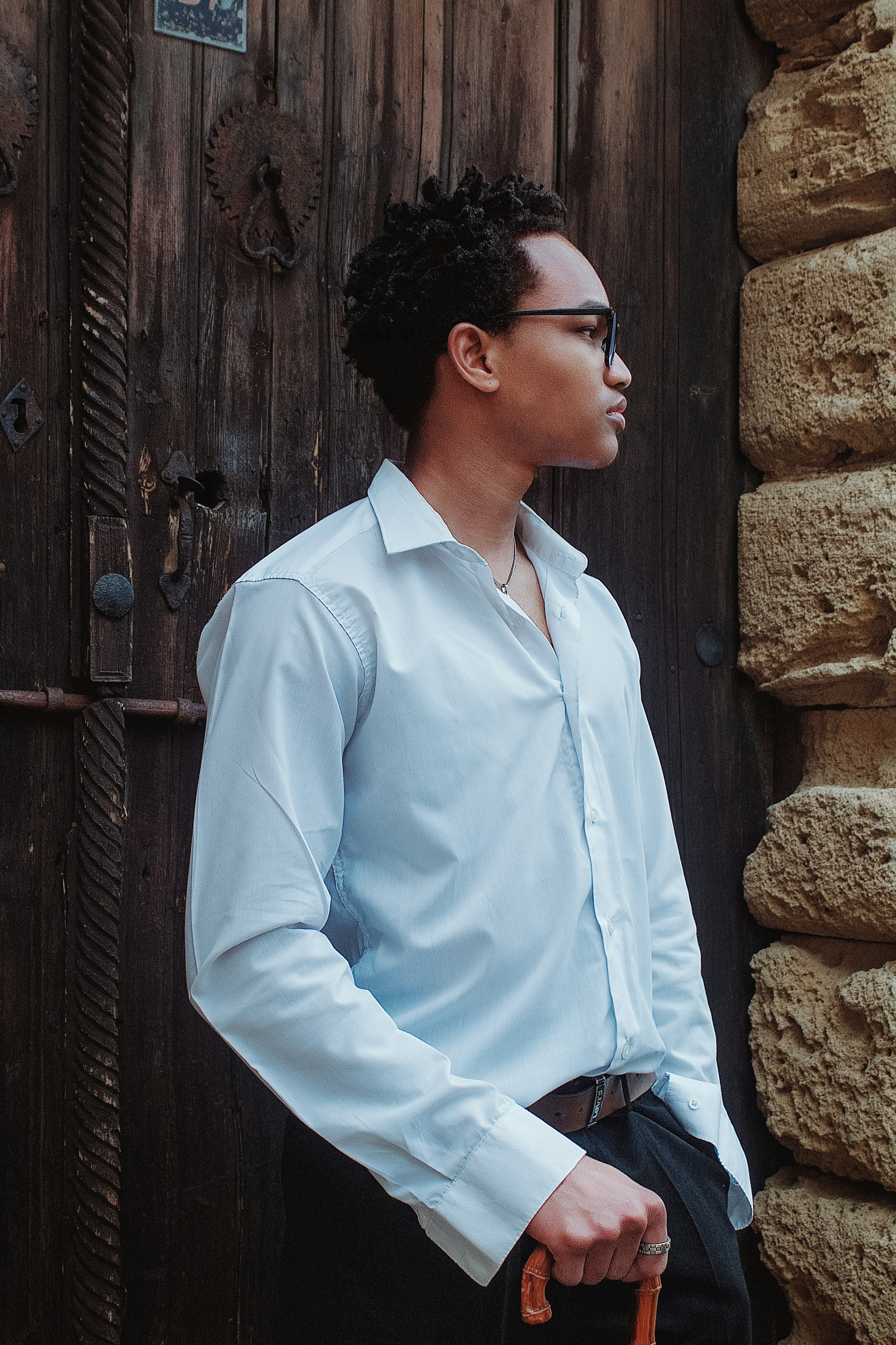 Profile in Time: A Quiet Portrait by Weathered Wood