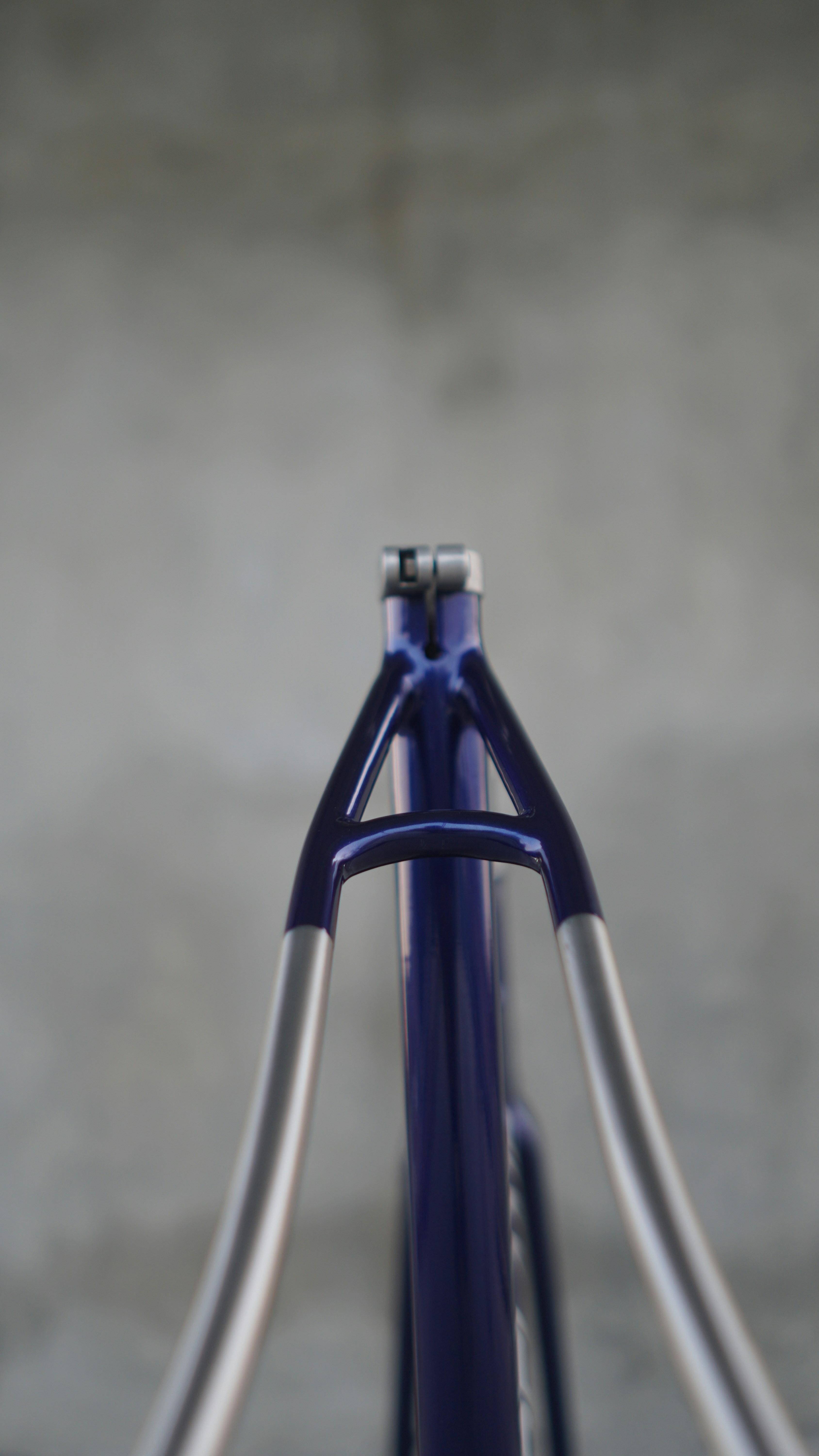 Front-View of a Minimalist Bicycle Seat Frame in Focus