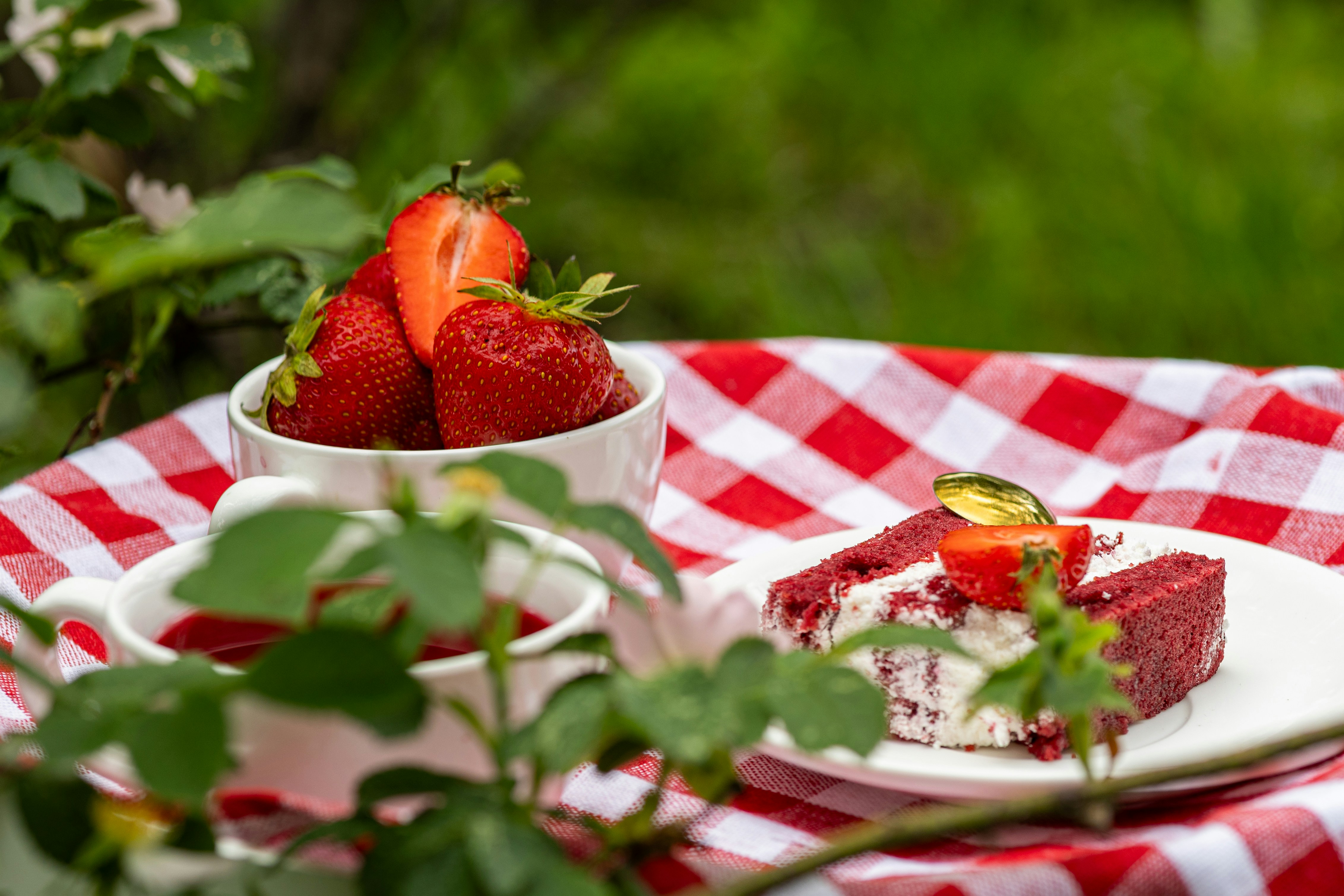Strawberry Sweetness with a Slice of Red Velvet Calm