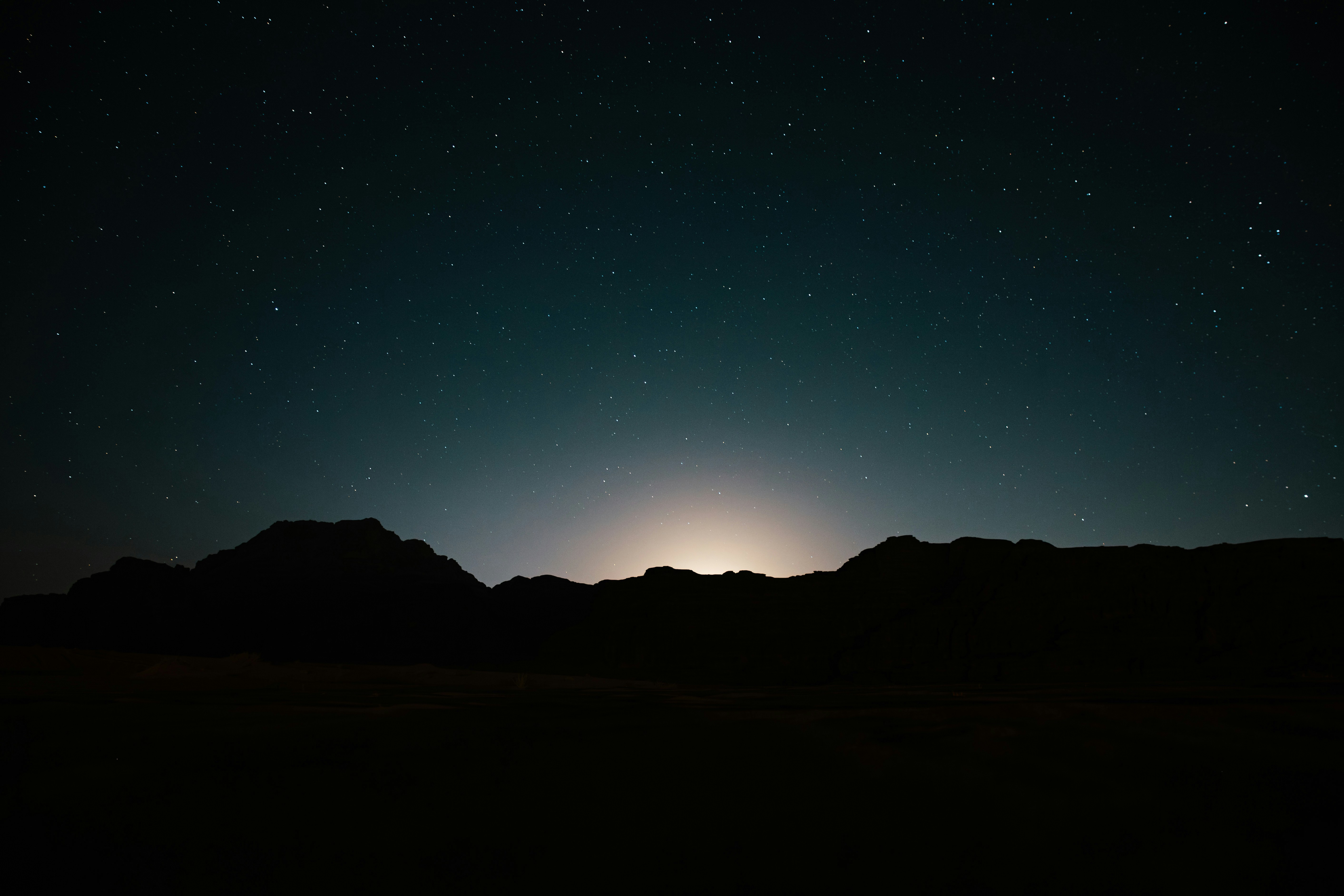 Dawn of Dunes: A Quiet Veil Beneath the Starry Night