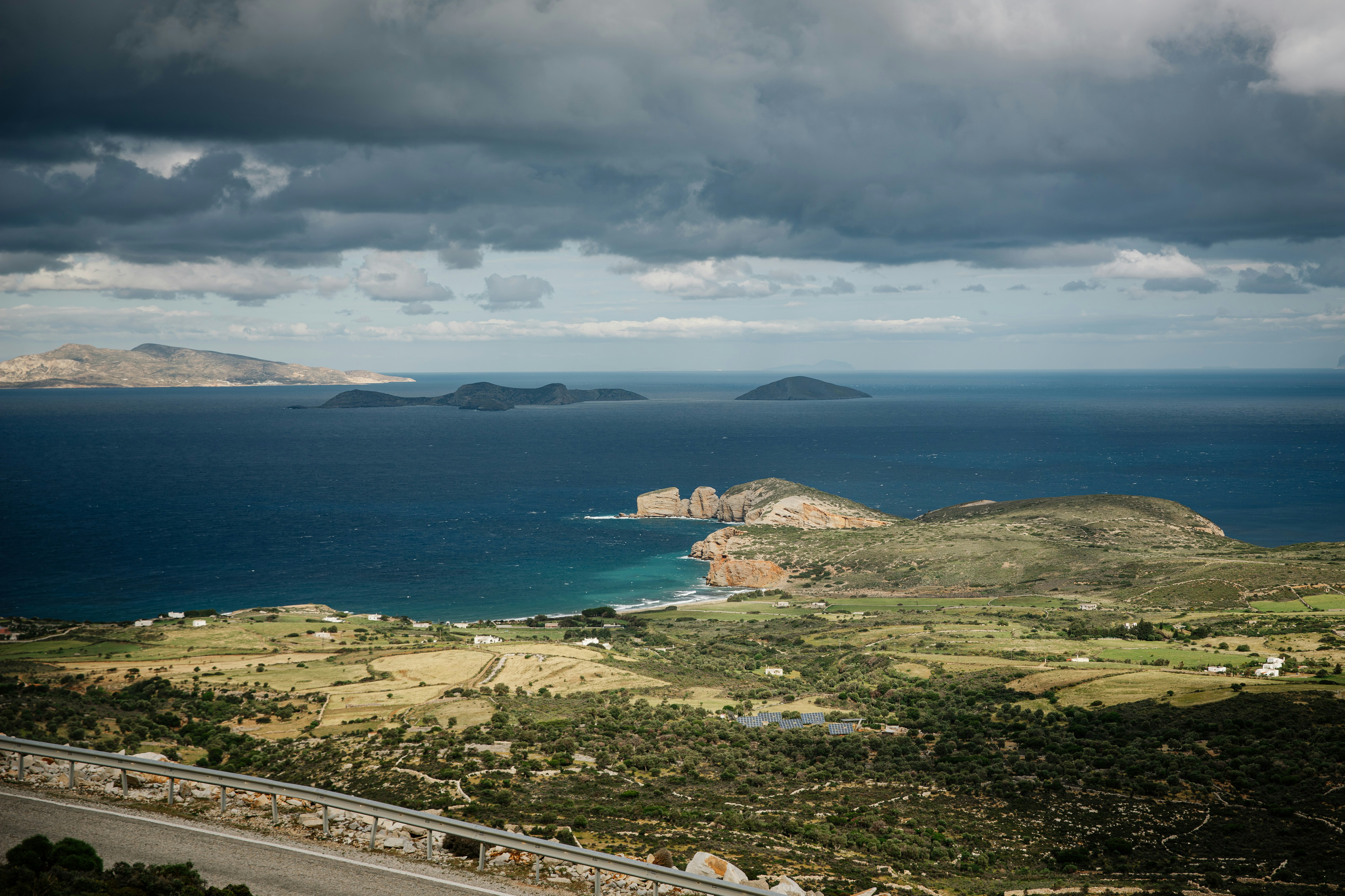 Coastal Plateau Overlook: A Sea of Islands and Rolling Fields