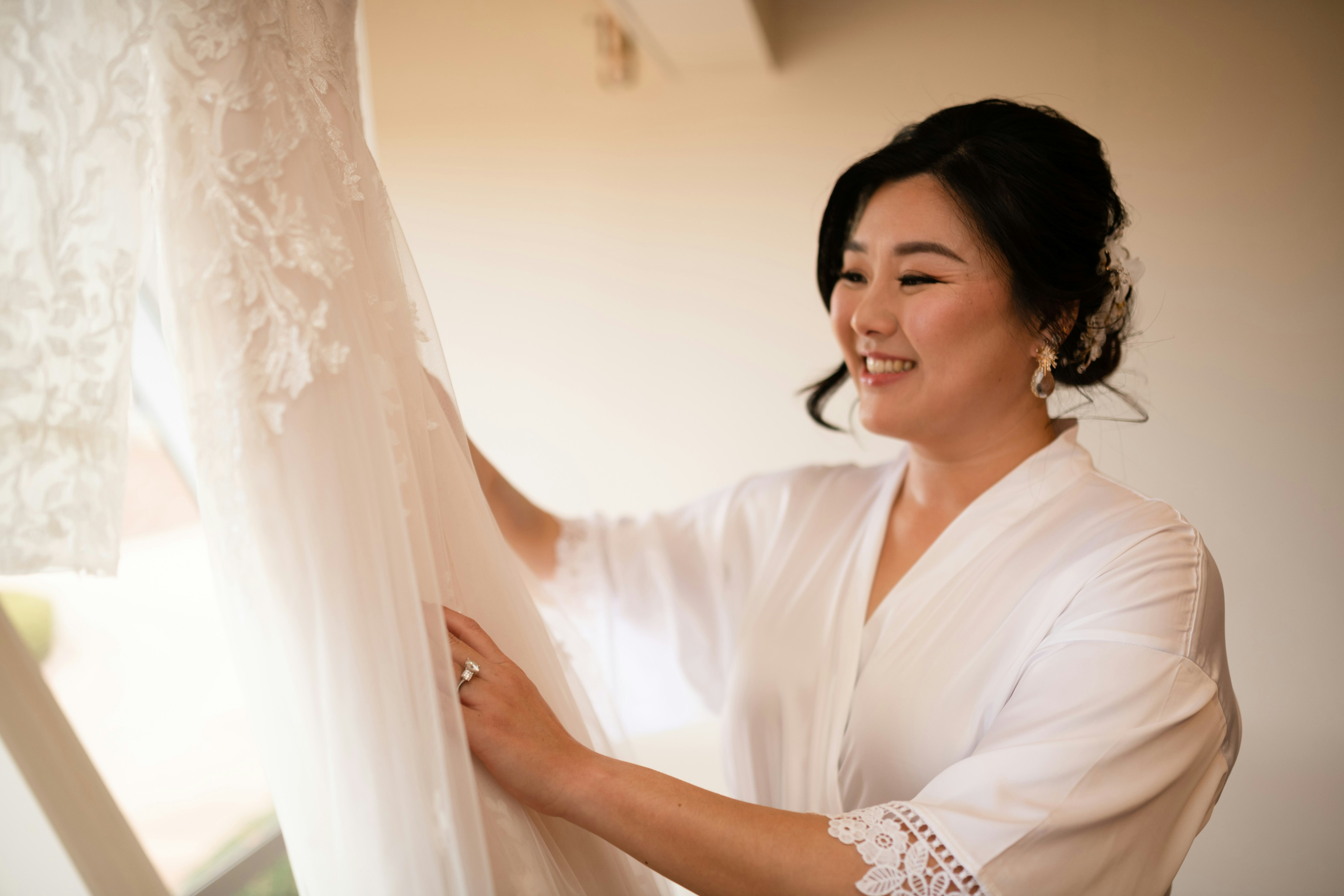 Bride’s Quiet Moment: Lacing into the Veil