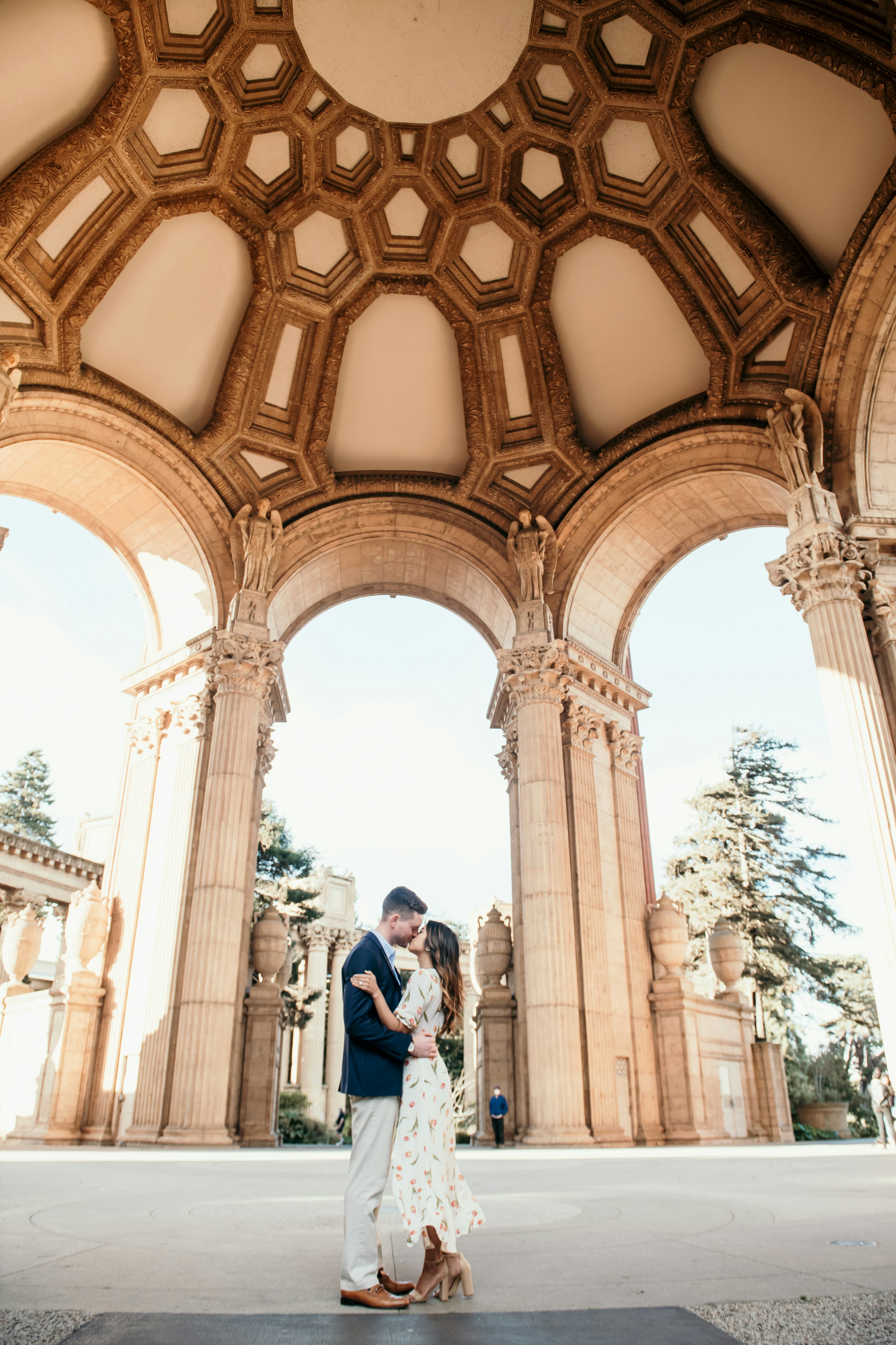 Love Across Stone Arches Beneath a Grand Dome