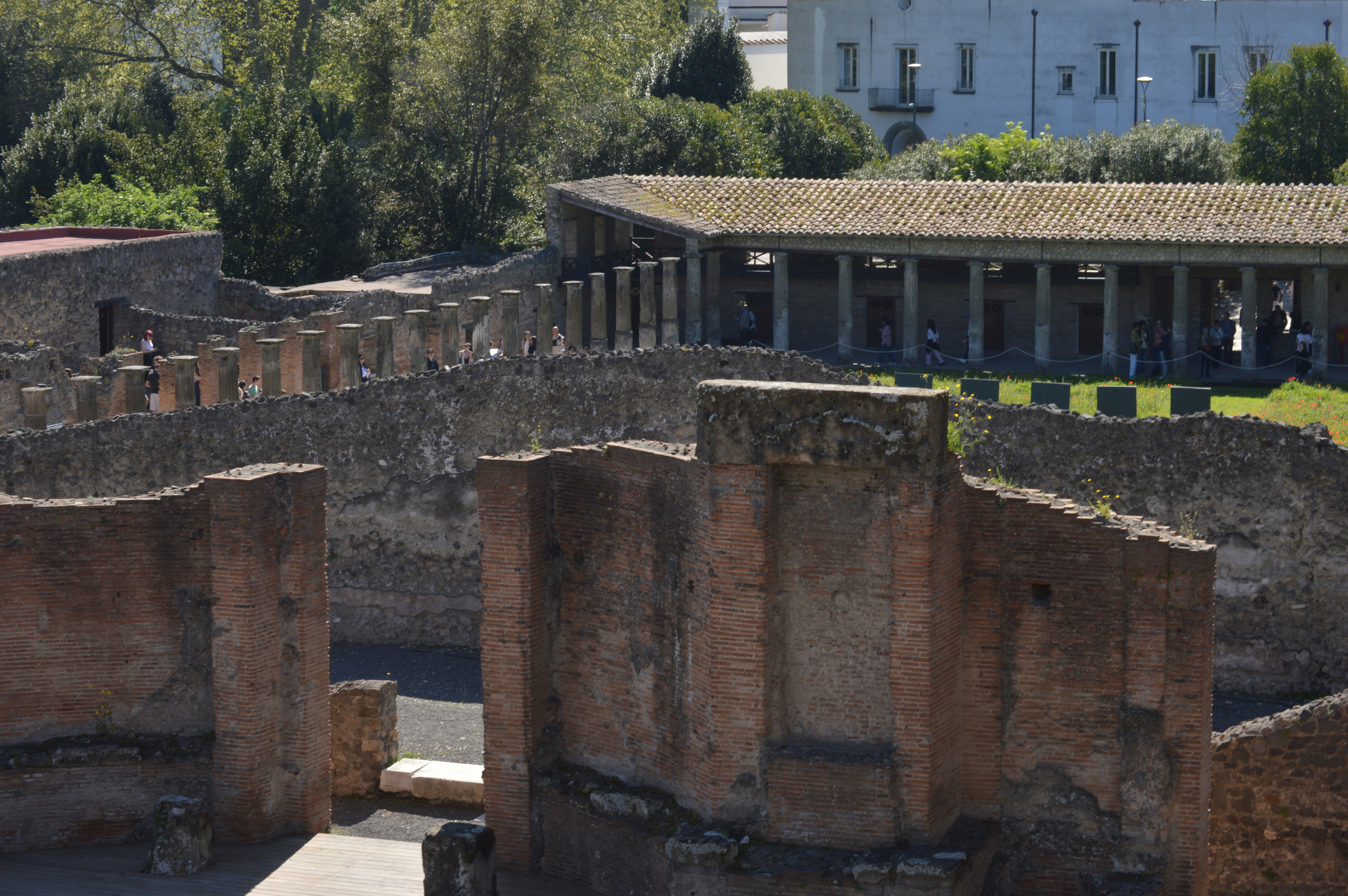 Ancient Walls under Modern Roofs: A Quiet Fortress in Sunlit Ruins