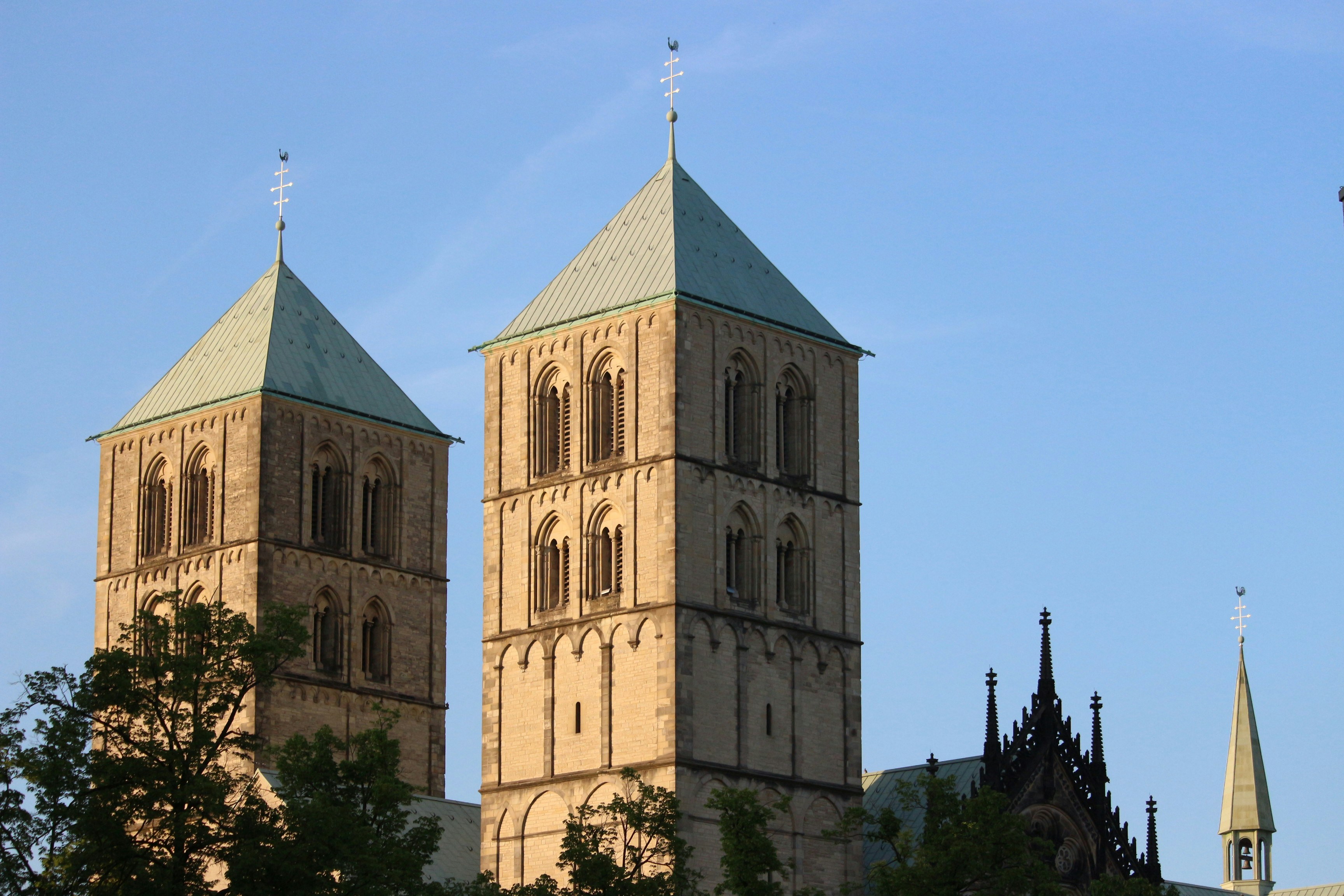 Triumphant Towers: Solar Light on Stately Stone