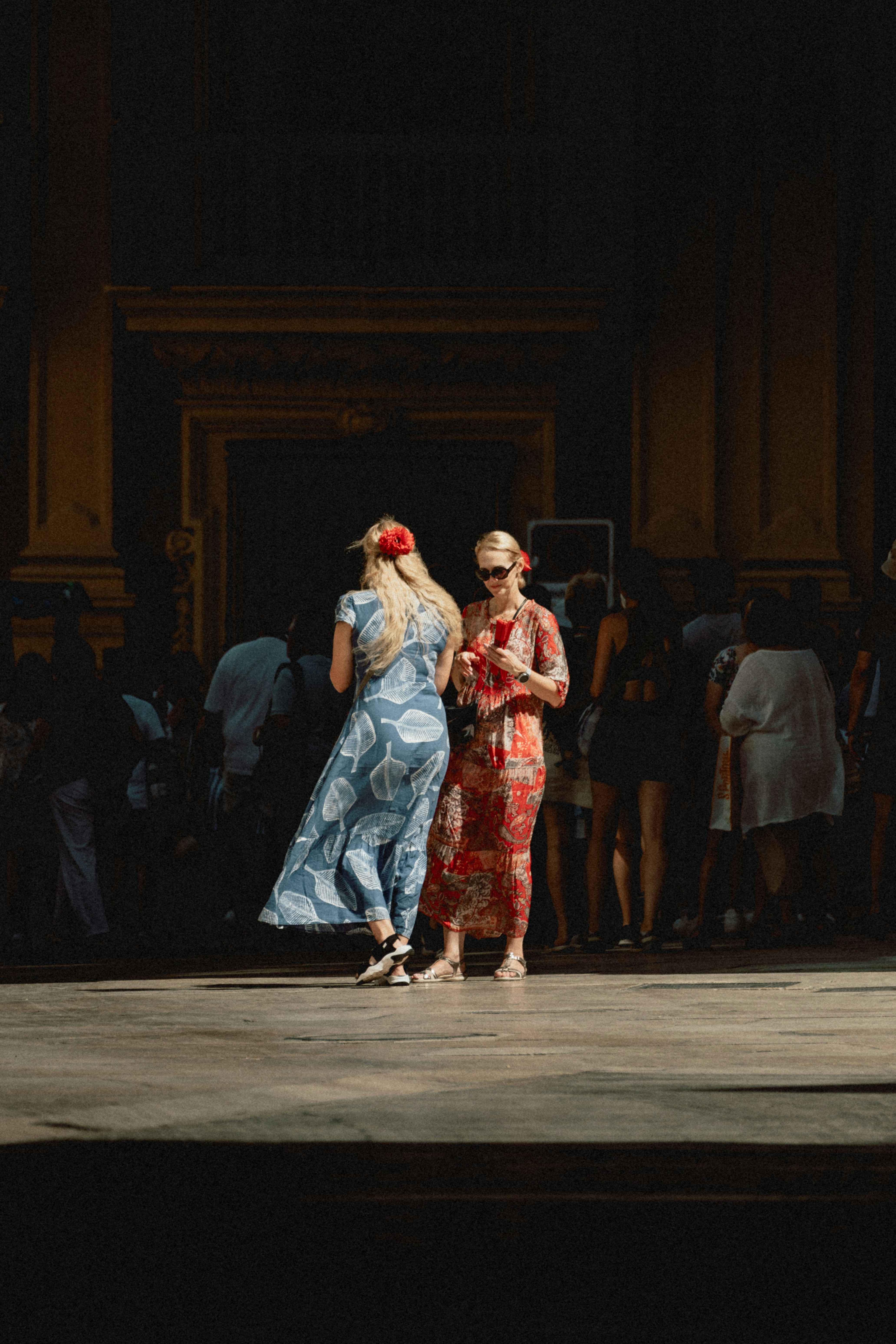 Sunlit Encounters at the Entrance