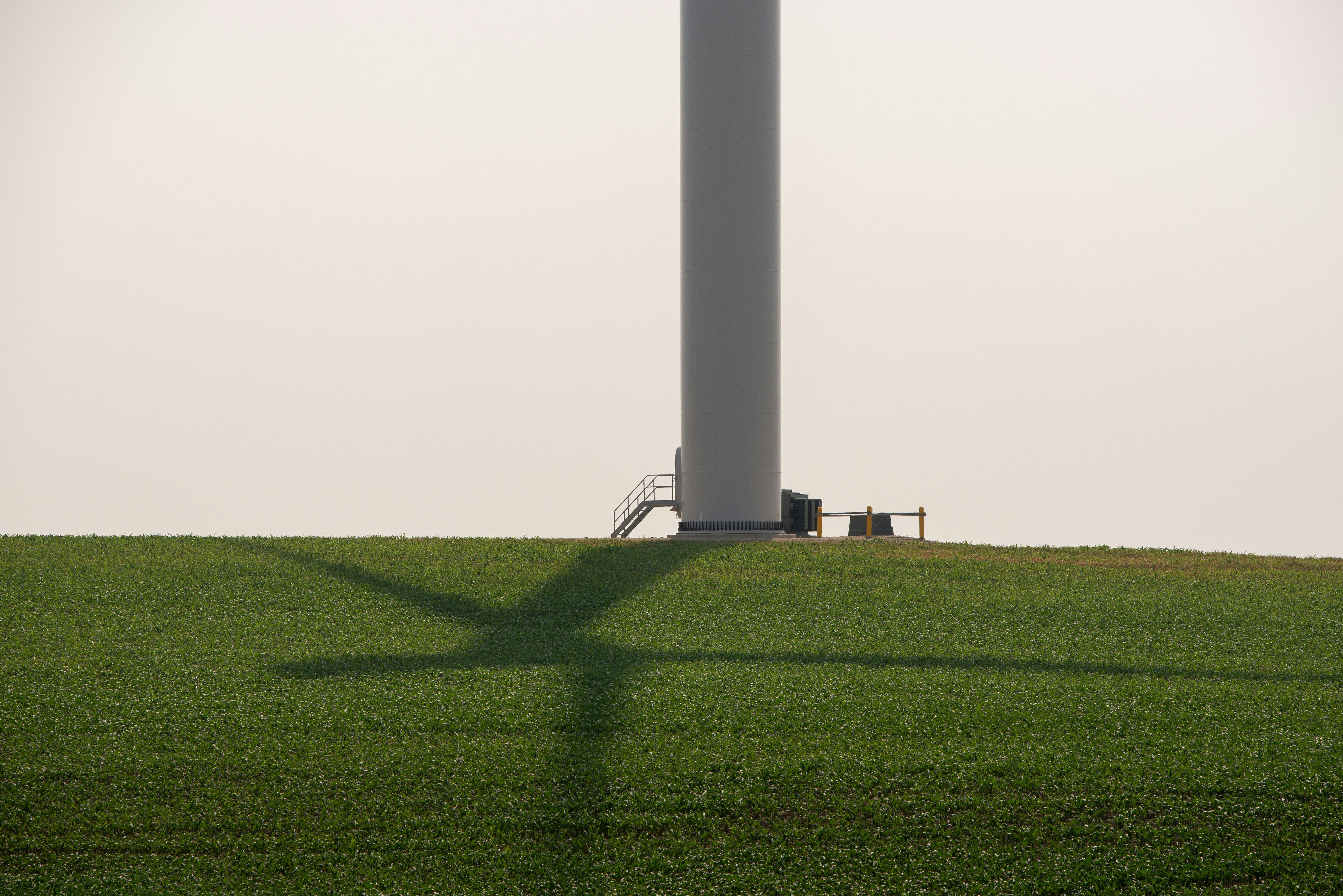 Shadow of a Turbine: Green Field and a Lone Column