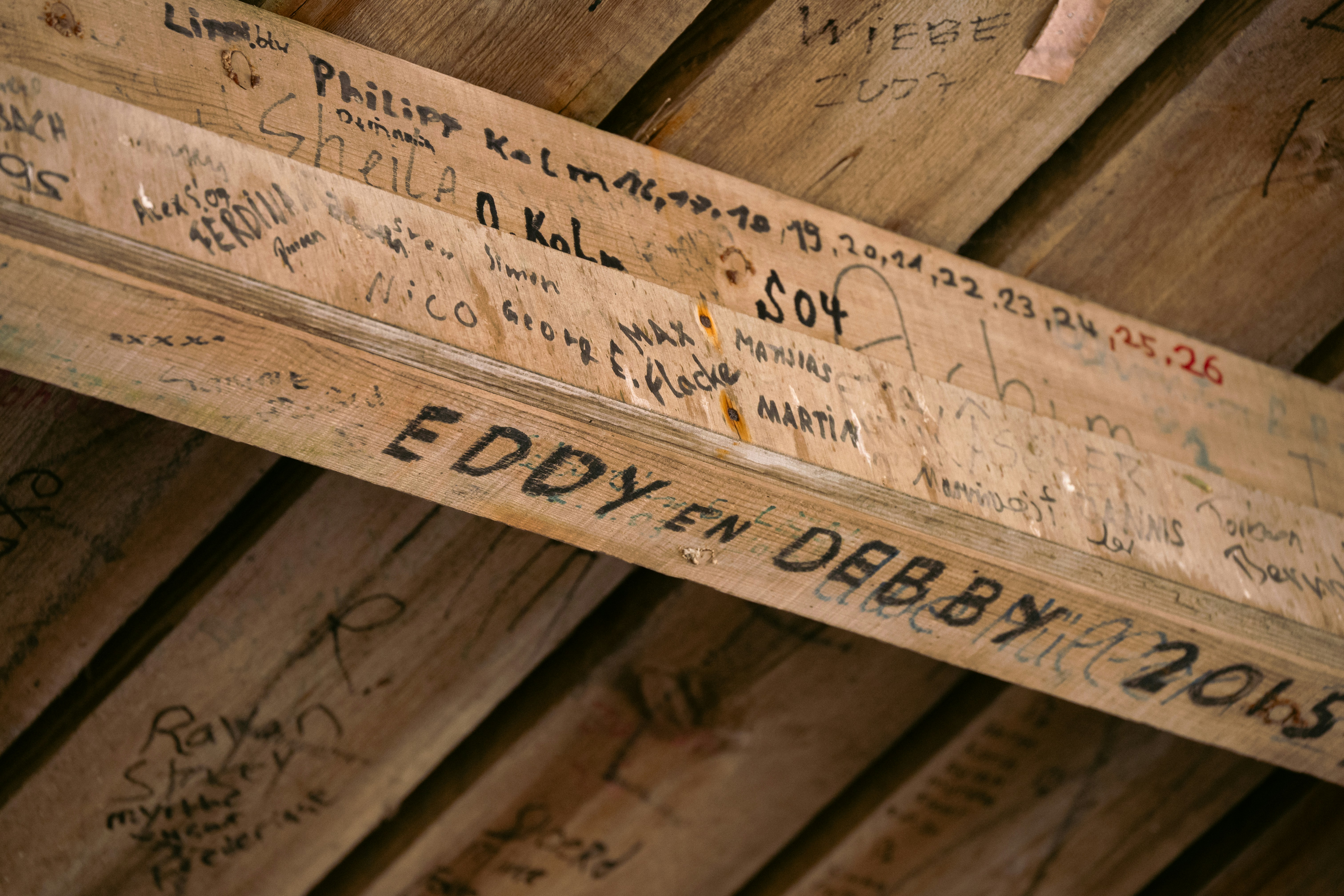 Carved testimonies on timber: a silent gallery of signatures