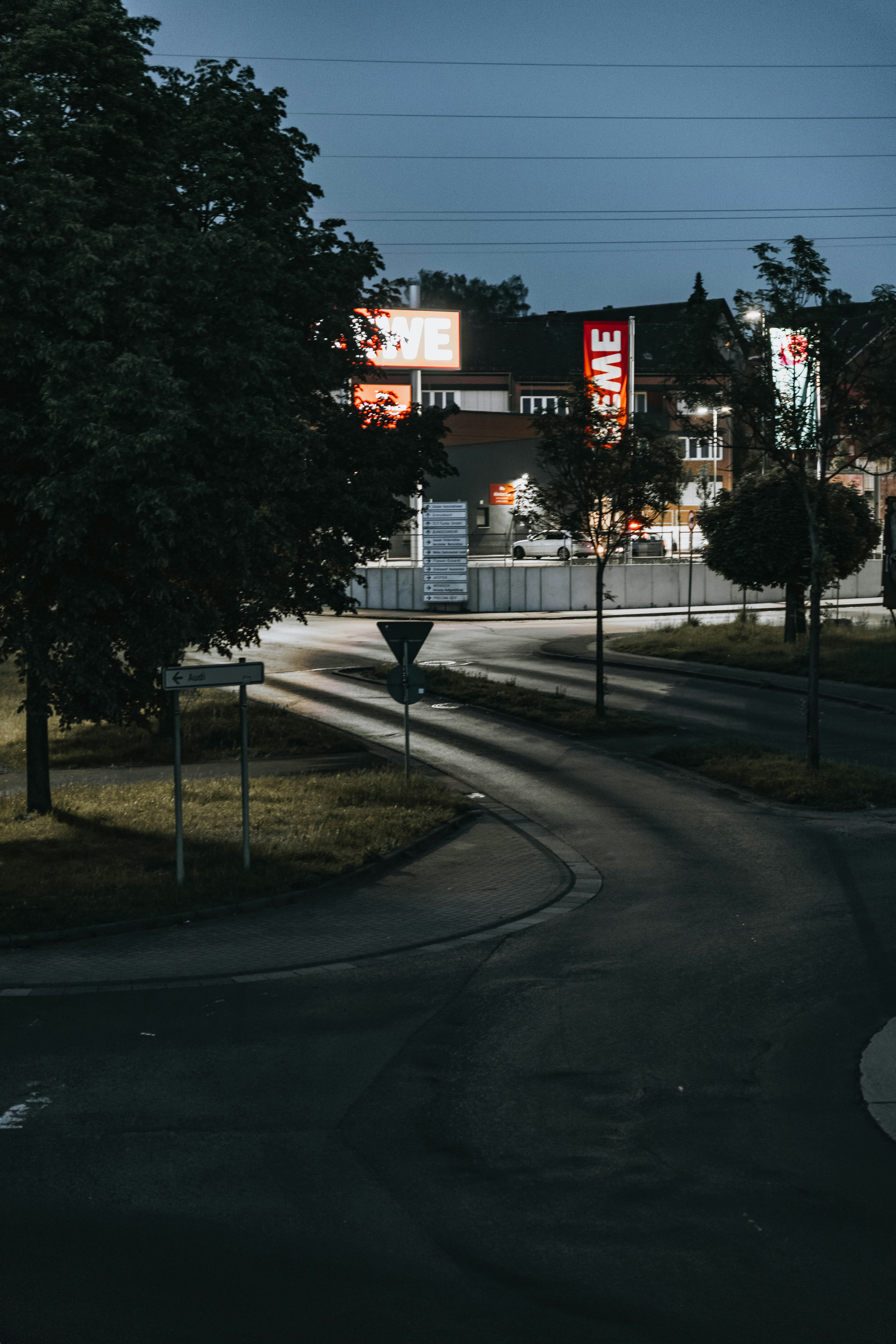 Neon Signage Over the Quiet Bend