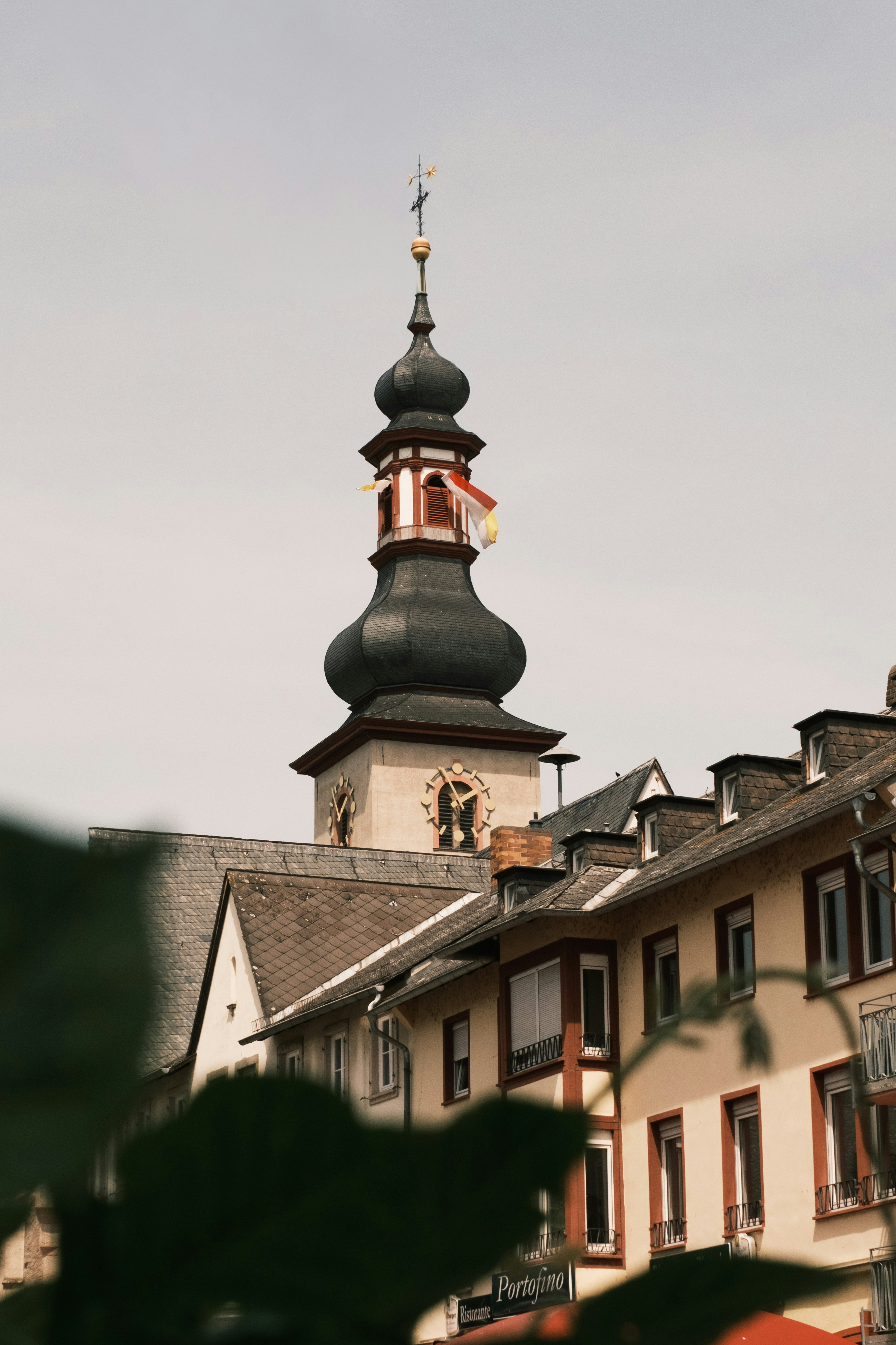 Towering Baroque Dome Rising Over Quiet Rathaus Flats