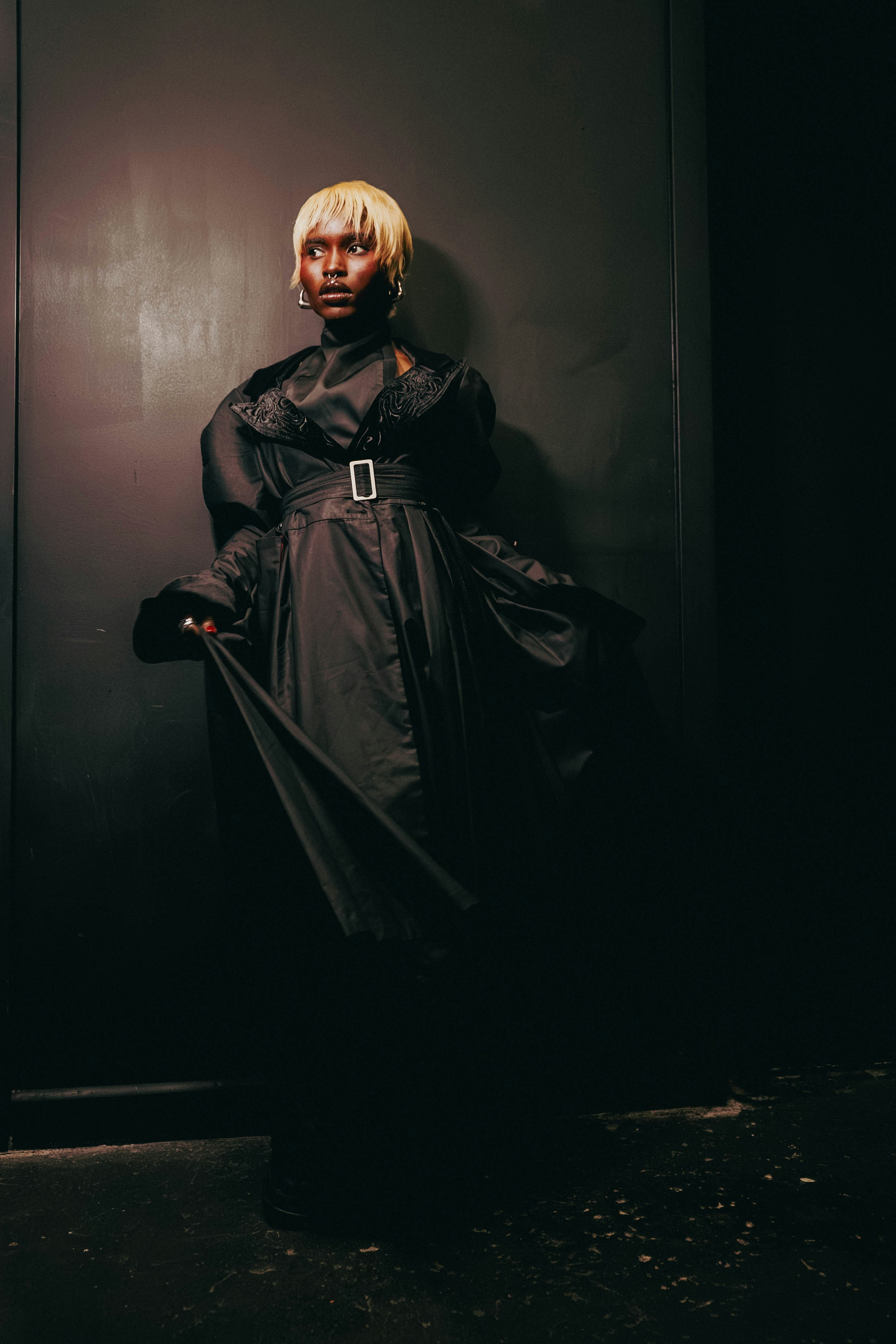 Midnight Velvet: A Bold Portrait in Black