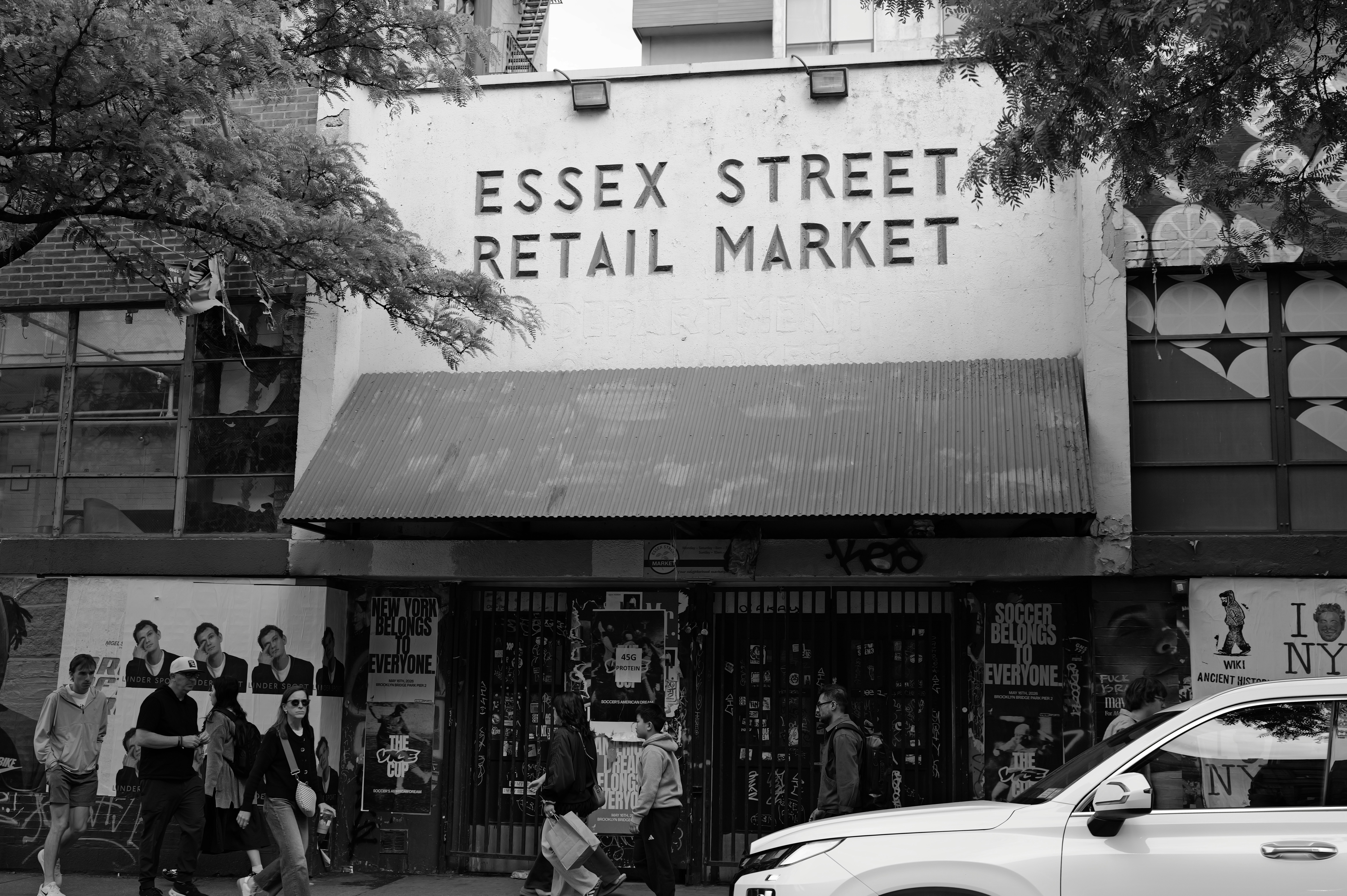 Essex Street Retail Market: A Quiet Streetfront Amidst Bannered Entrance