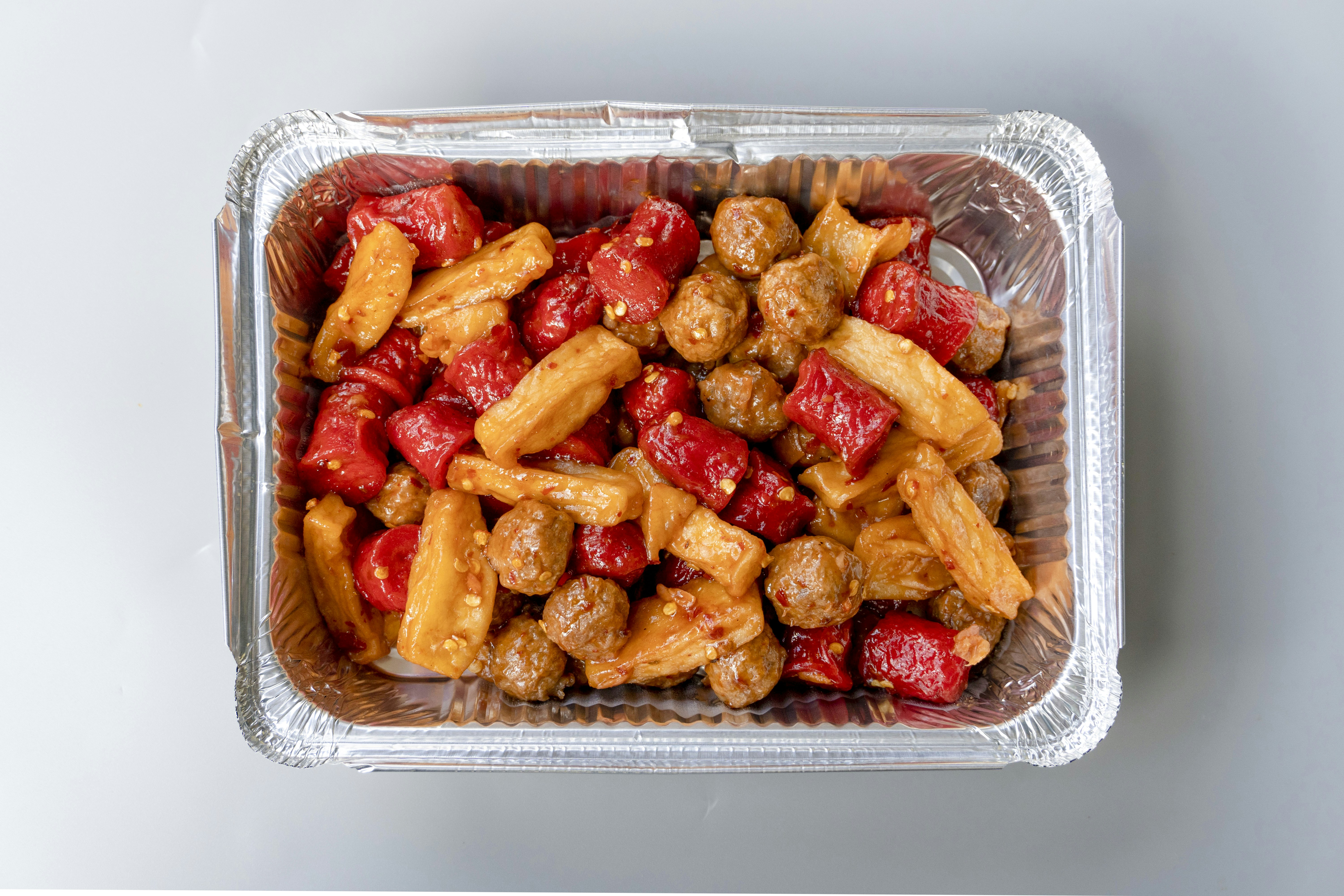 Tray of Colorful Diner-Style Snack Bites