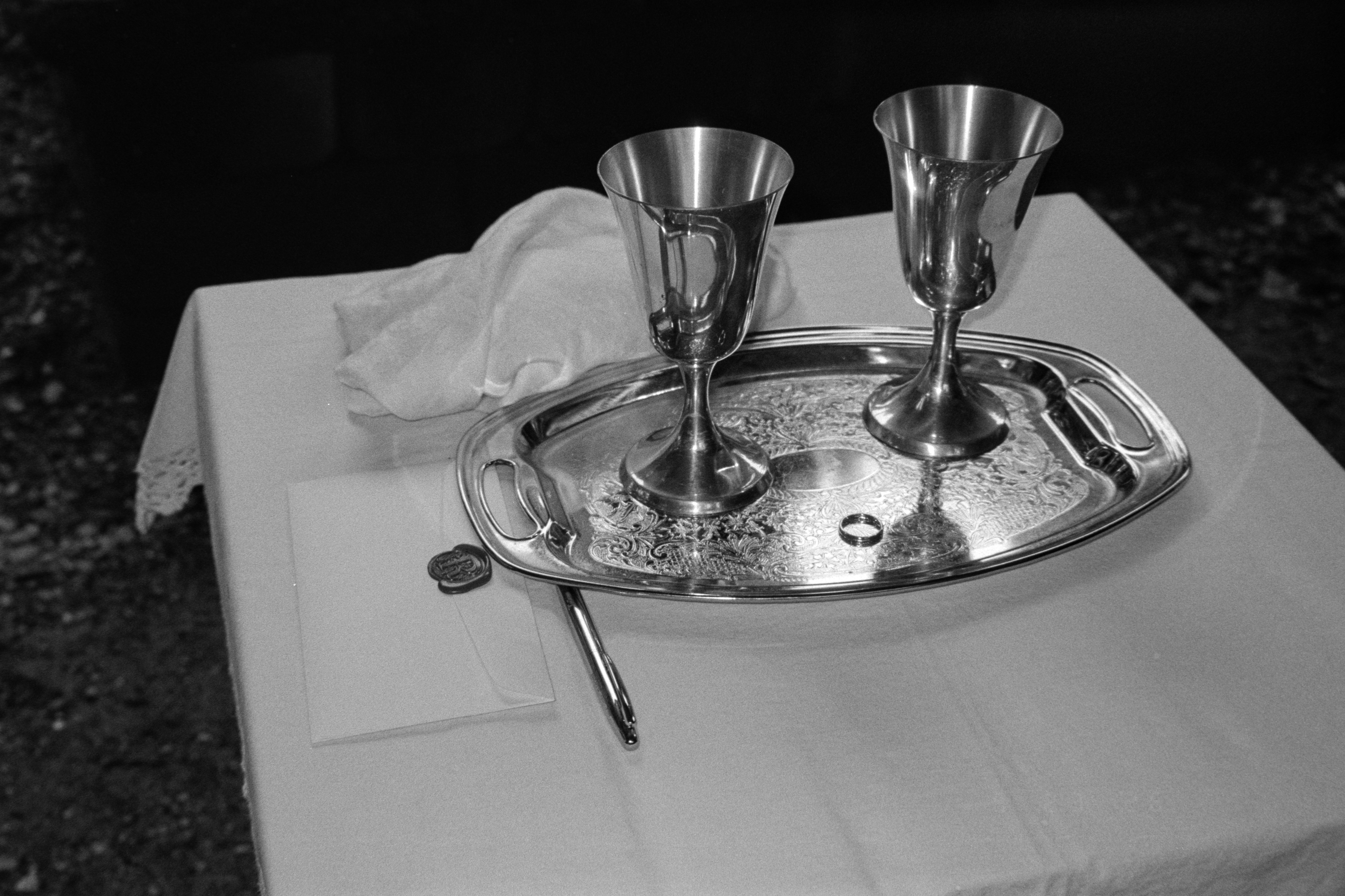Silver Goblets on a Quiet Table