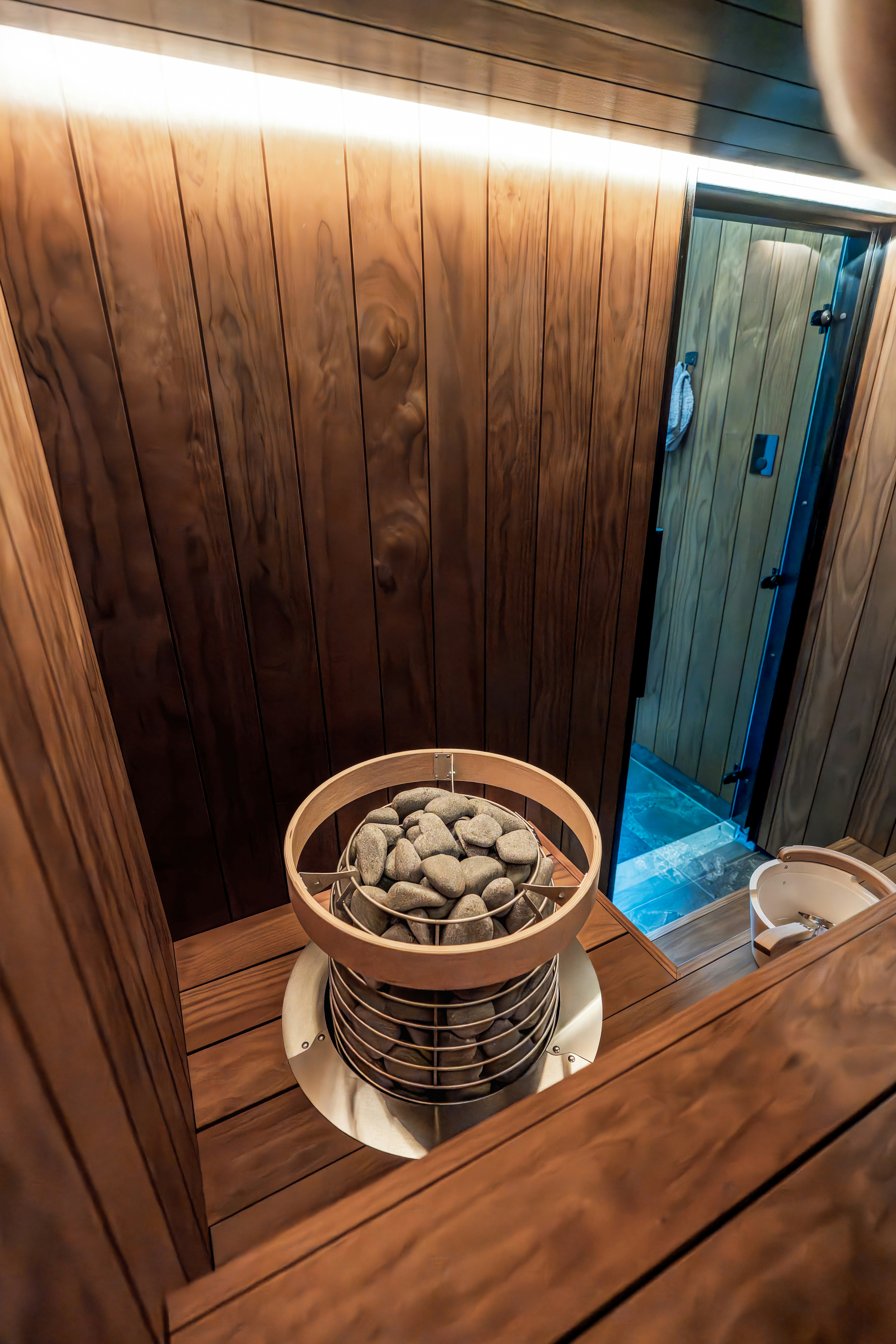 Quiet Heat: Stones and Cedar in a Narrow Sauna