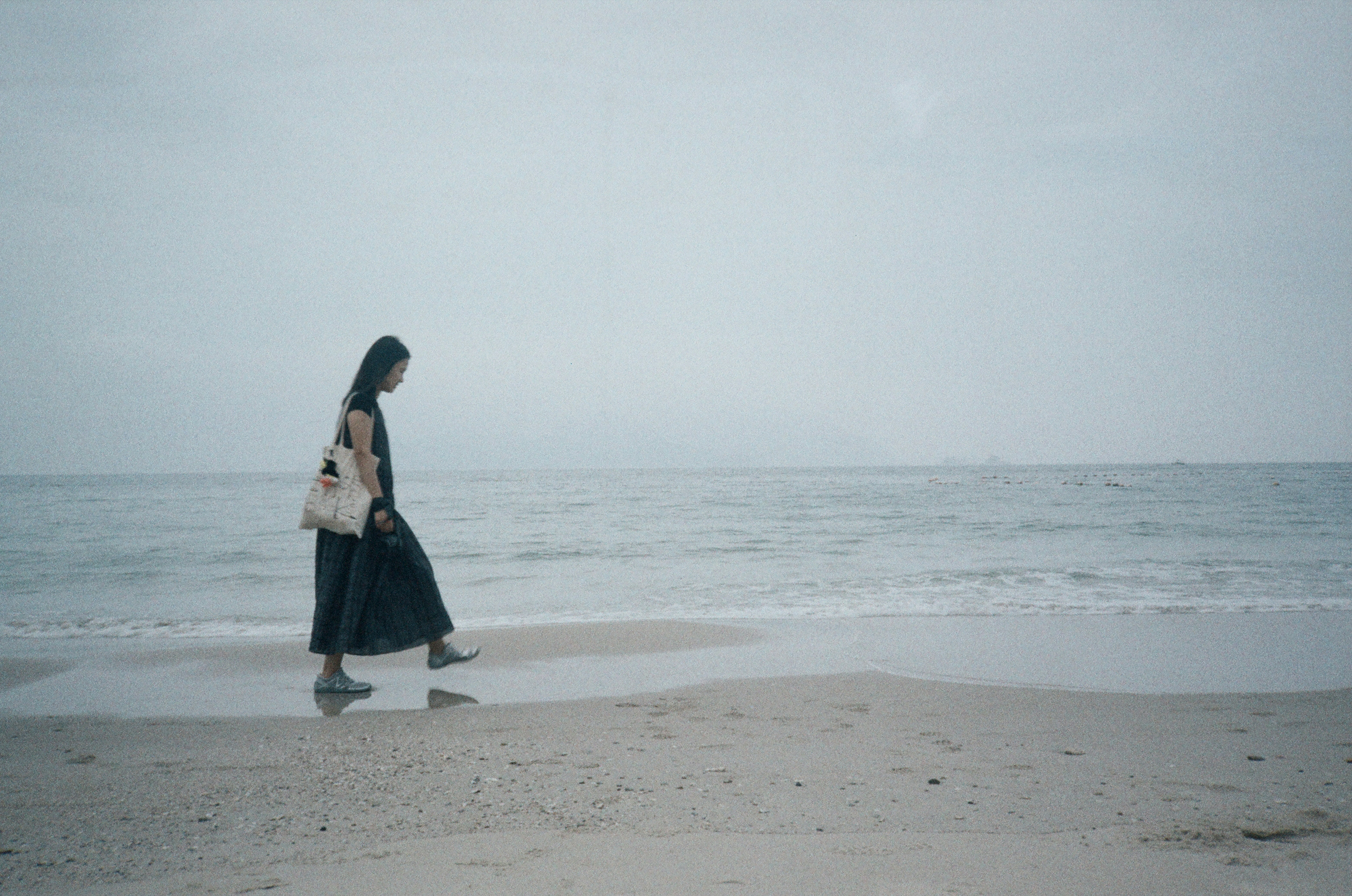 Solitary Steps: A Quiet Stroll Along the Horizon