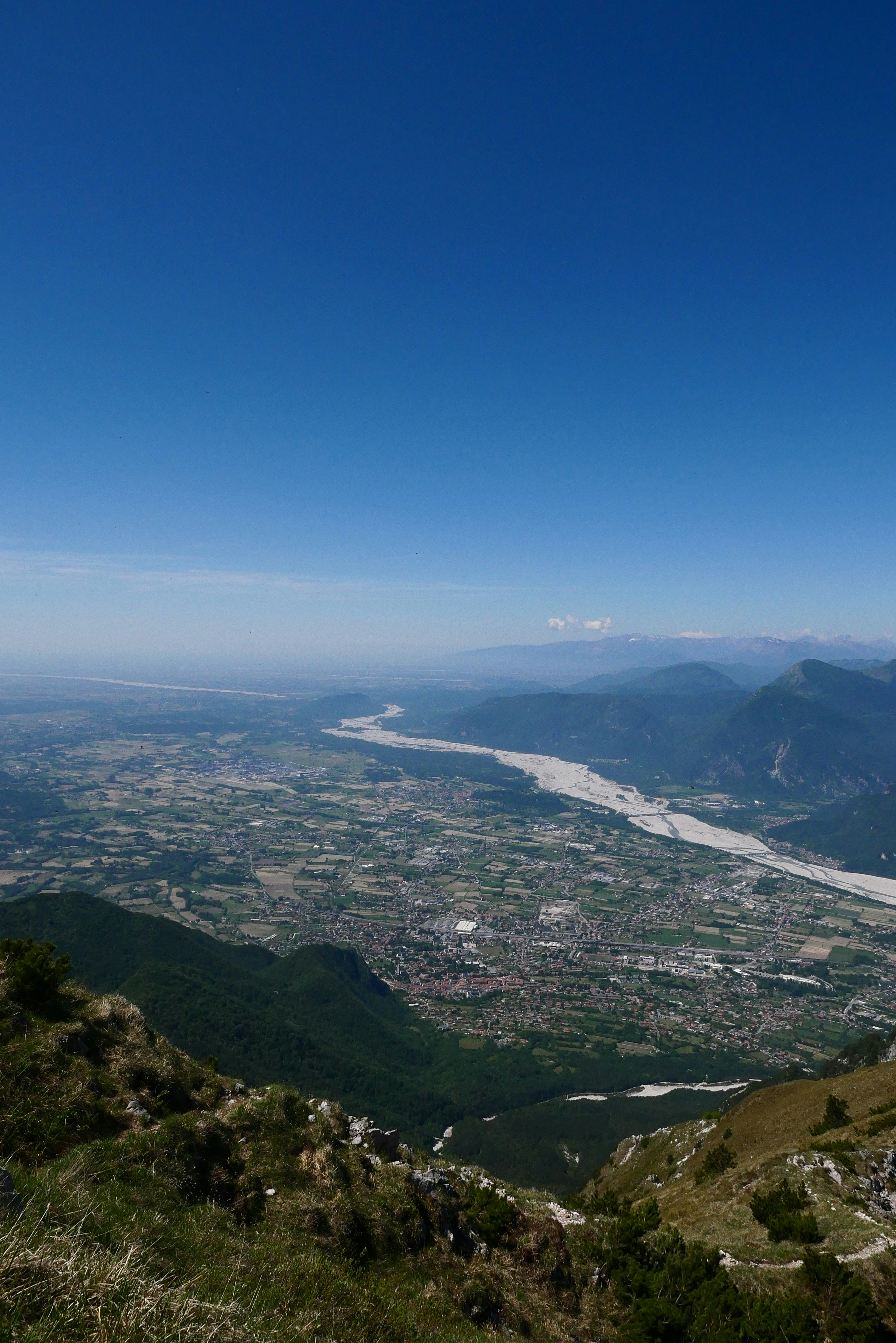 Aerial Valley: A River Winding Through Mountain Valleys