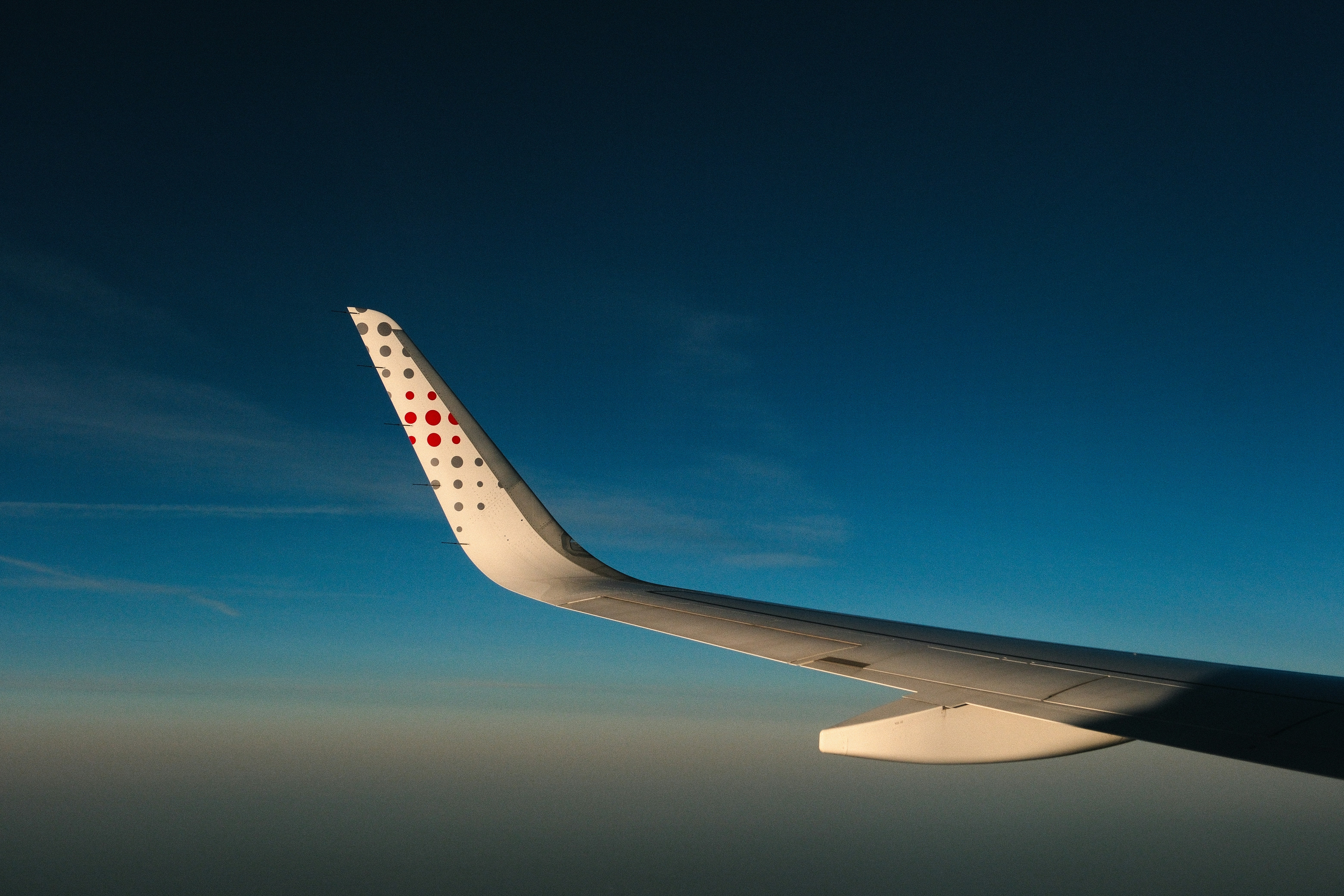 Wingtip Reverie: Sunset over an Aerial Span
