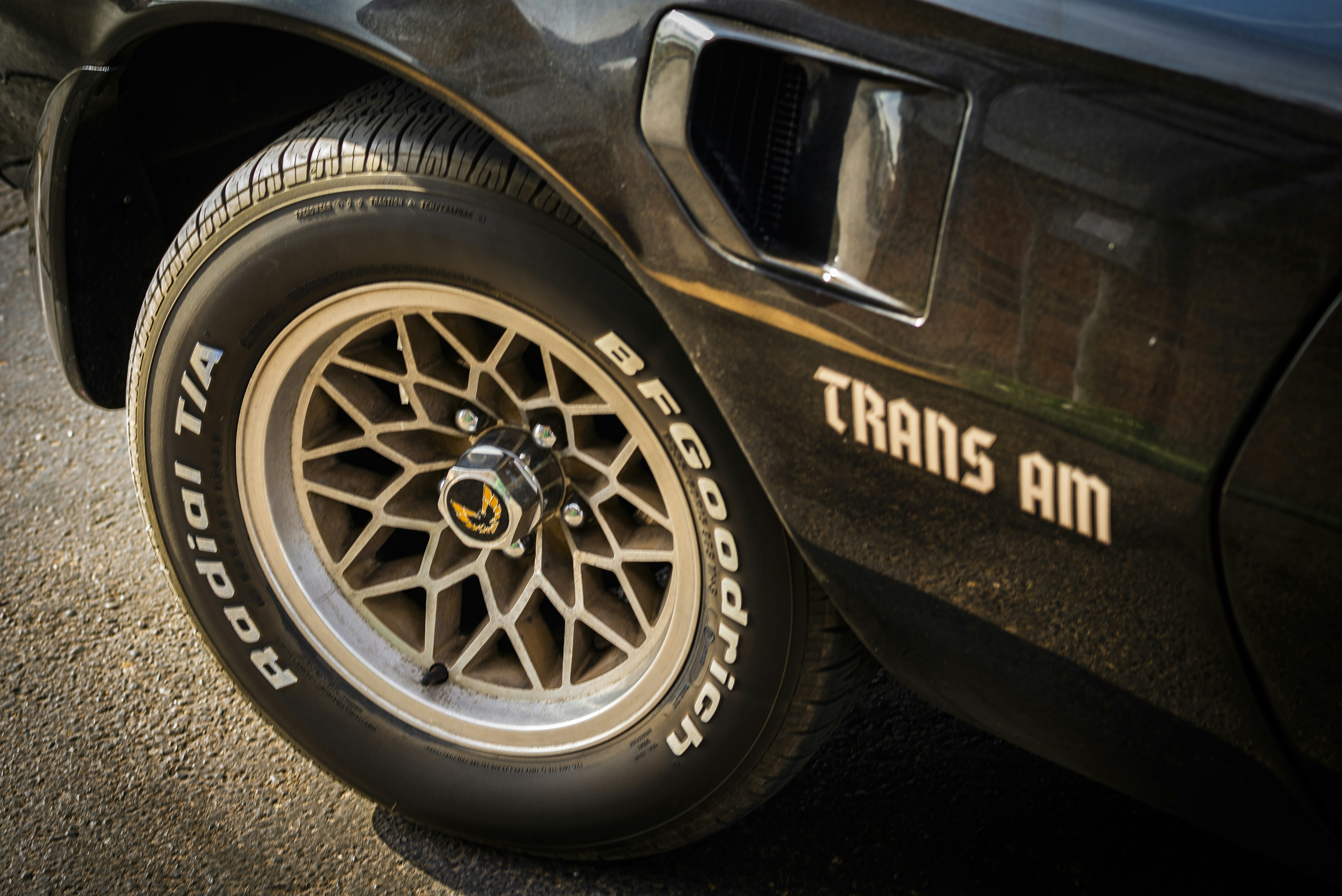 Sharpened Focus on the Braced Wheel of a Trans Am