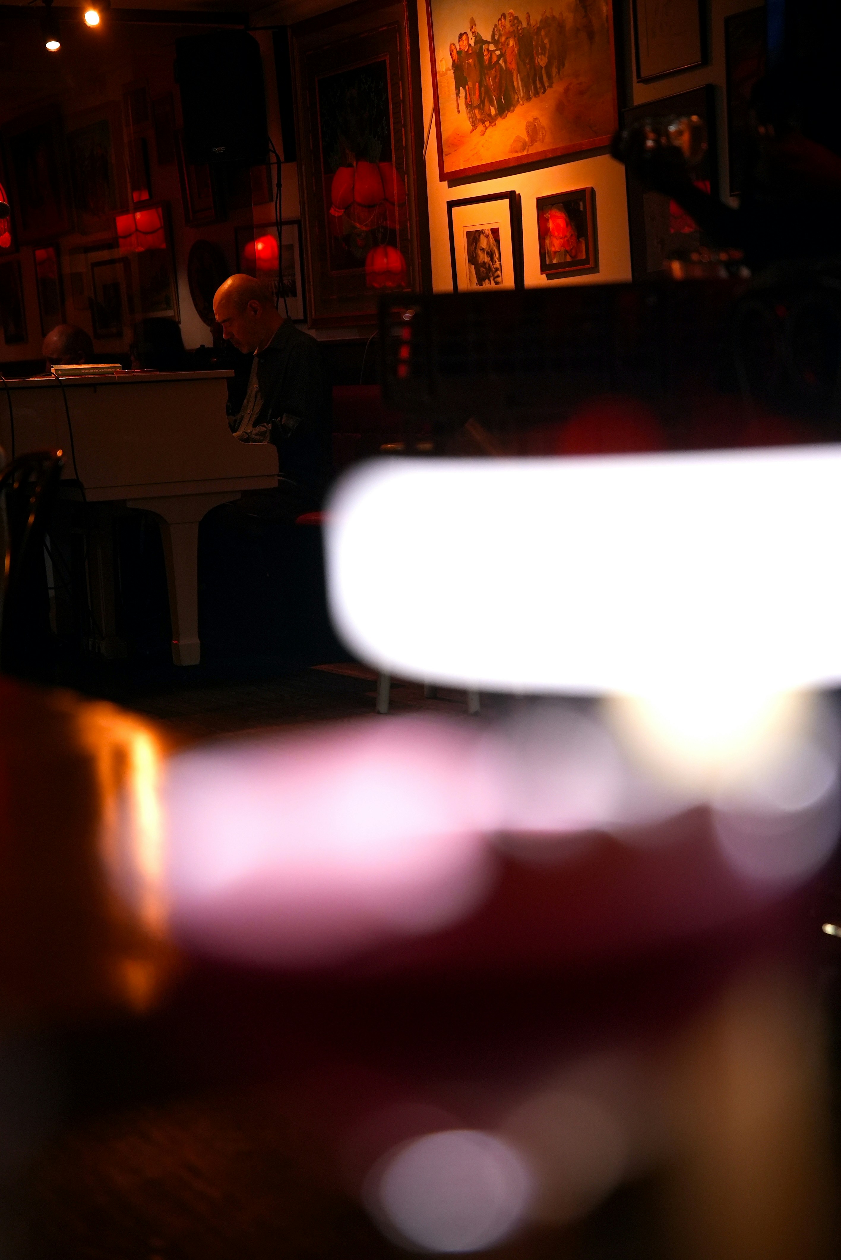 Dim Jazz Club: A Pianist in the Shadowed Corner