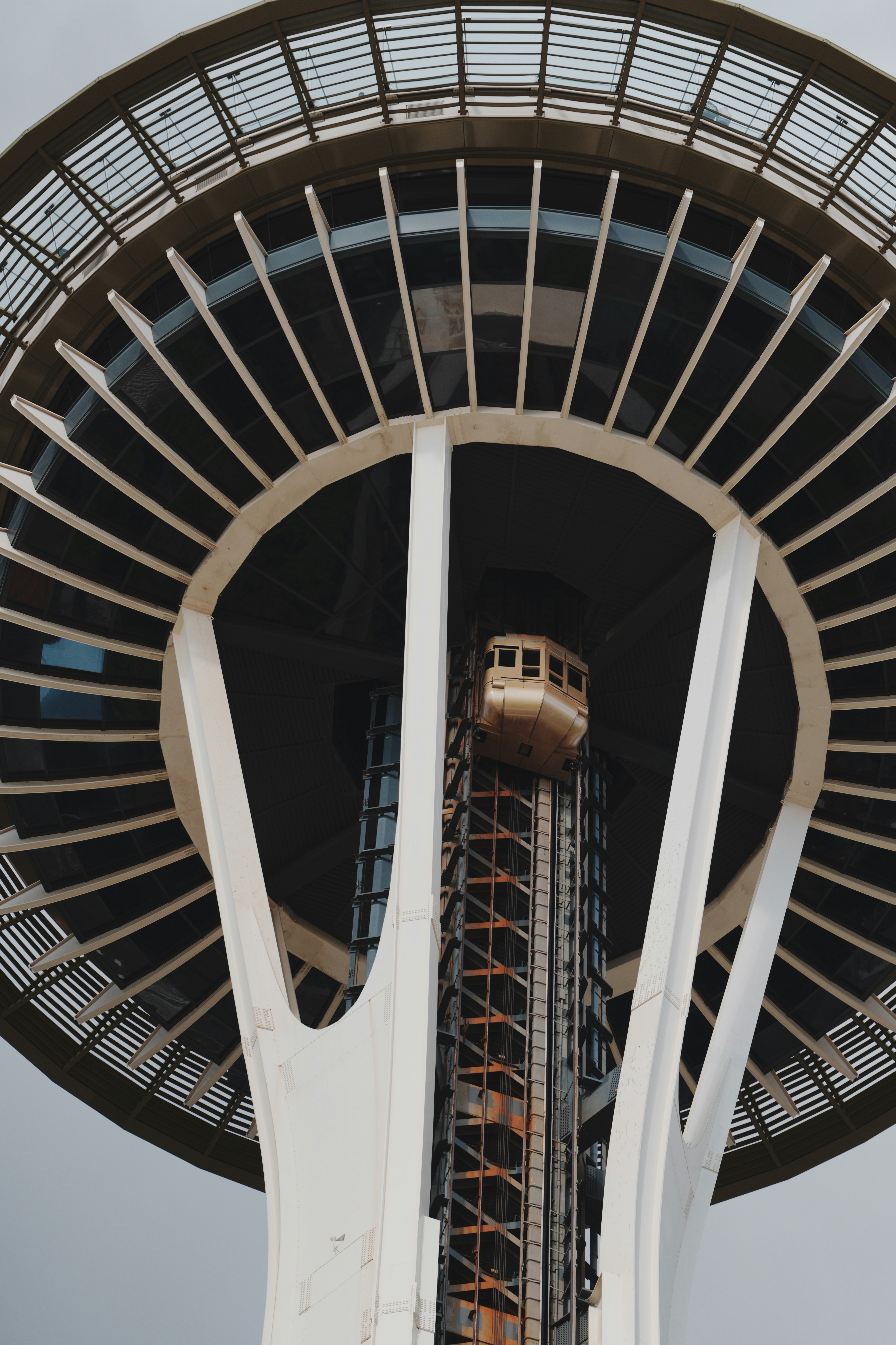 Rings and Ruins: Centered Elevator Core Surrounded by Radiating Beams