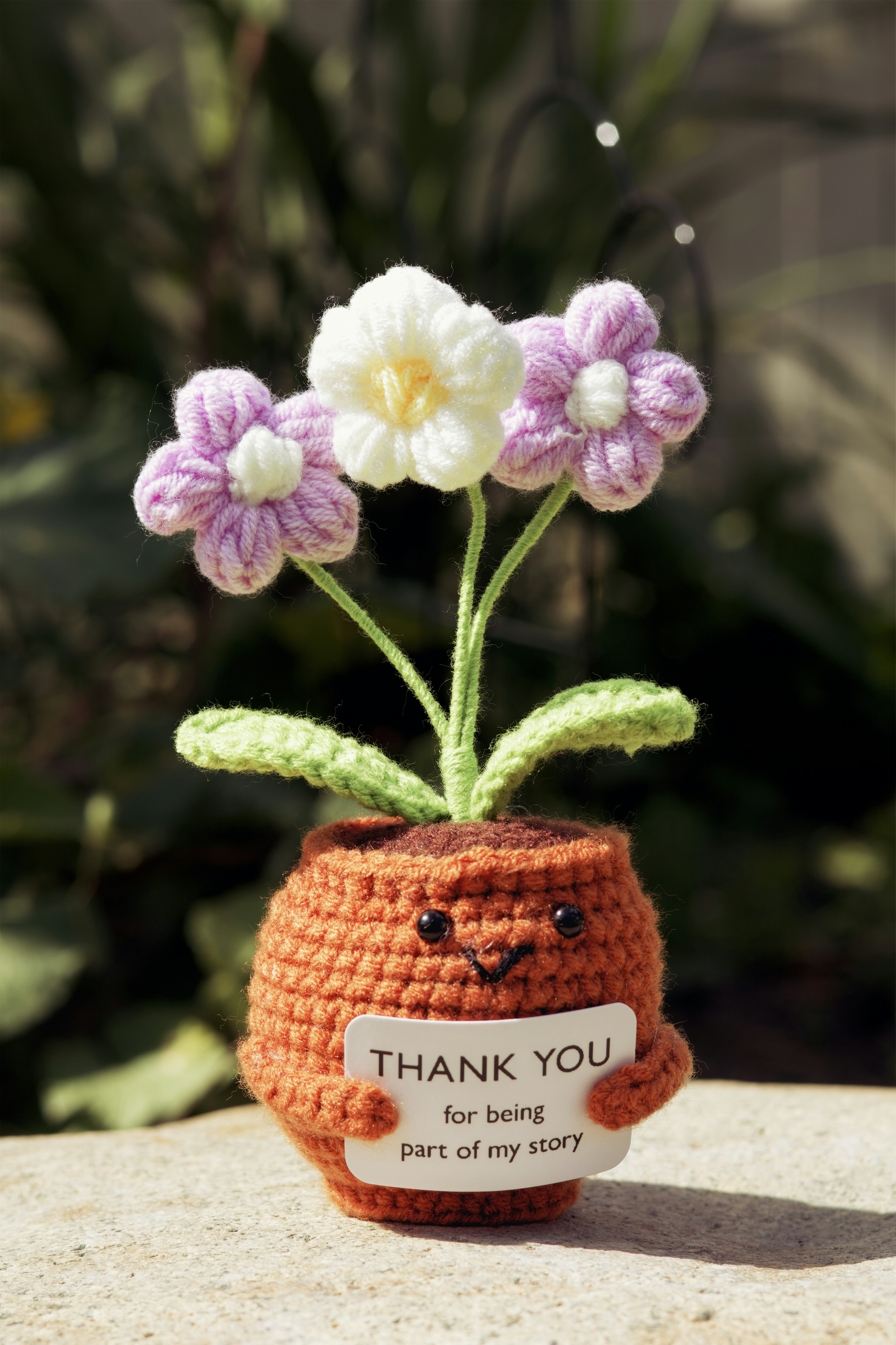 Whimsical Bloom in a Crochet Pot: A Tiny Thank-You Garden