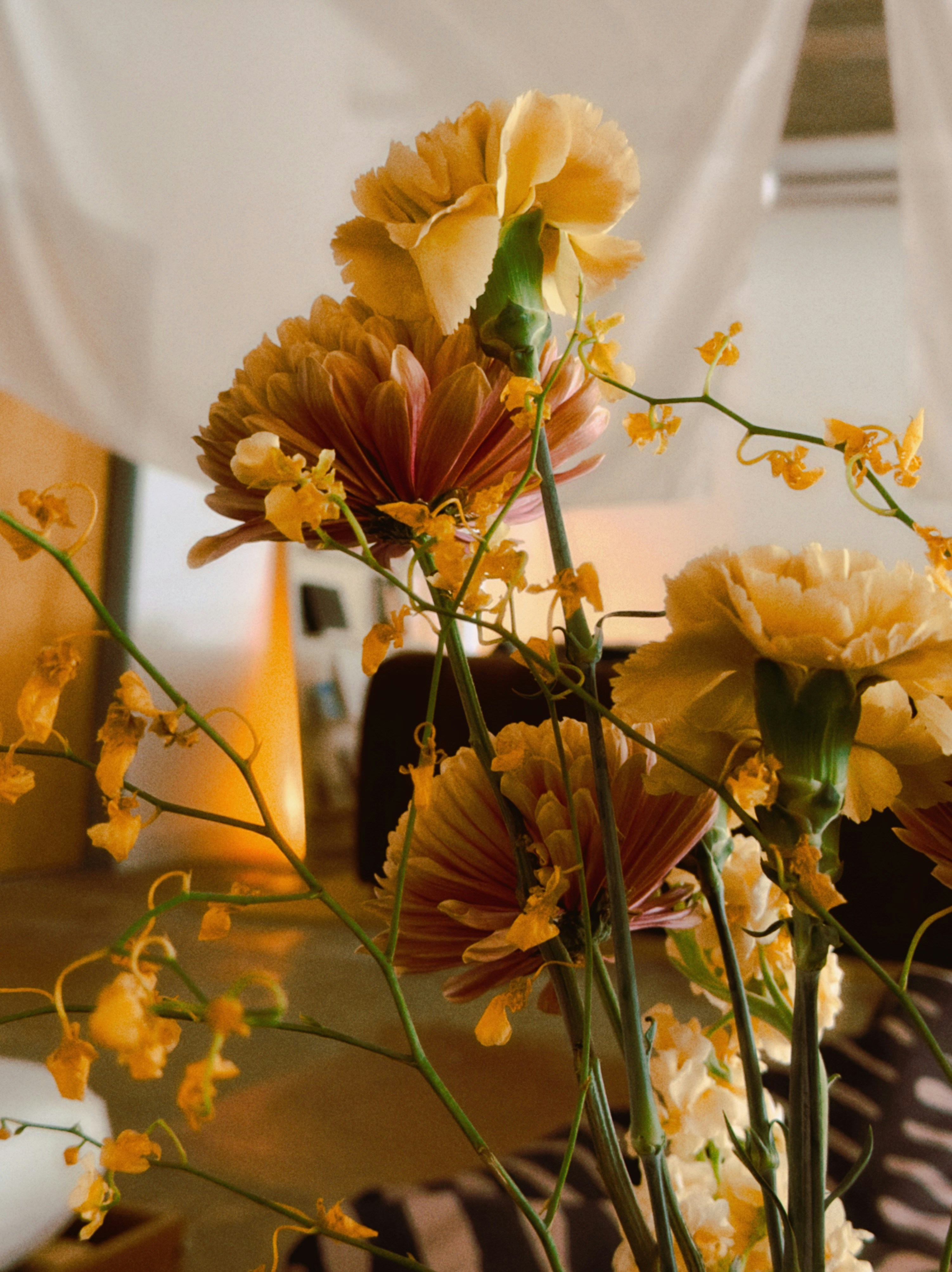 Amber Bouquet in Soft Indoor Glow