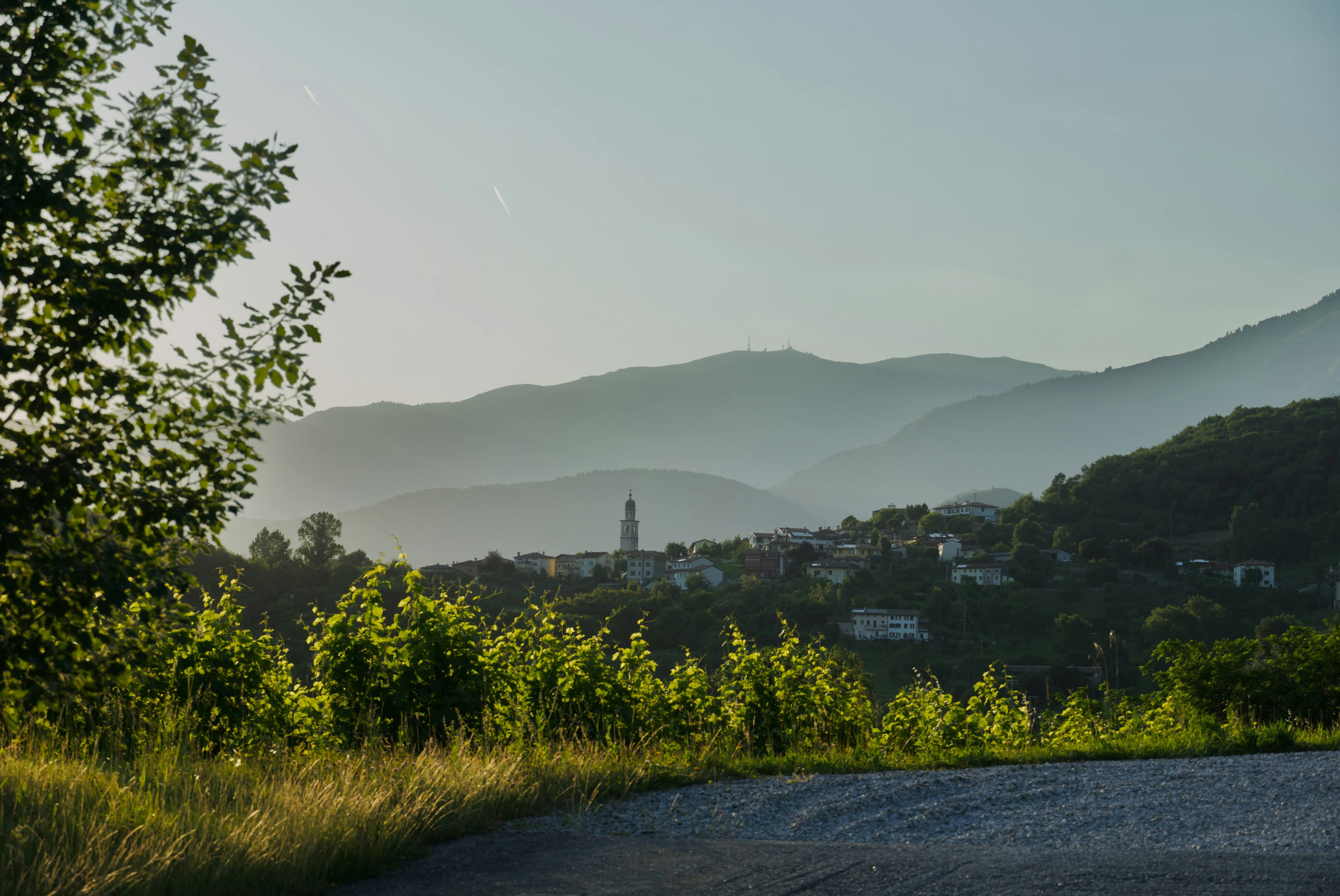 Distant Villages Embraced by Morning Mist on a Mountain Trend