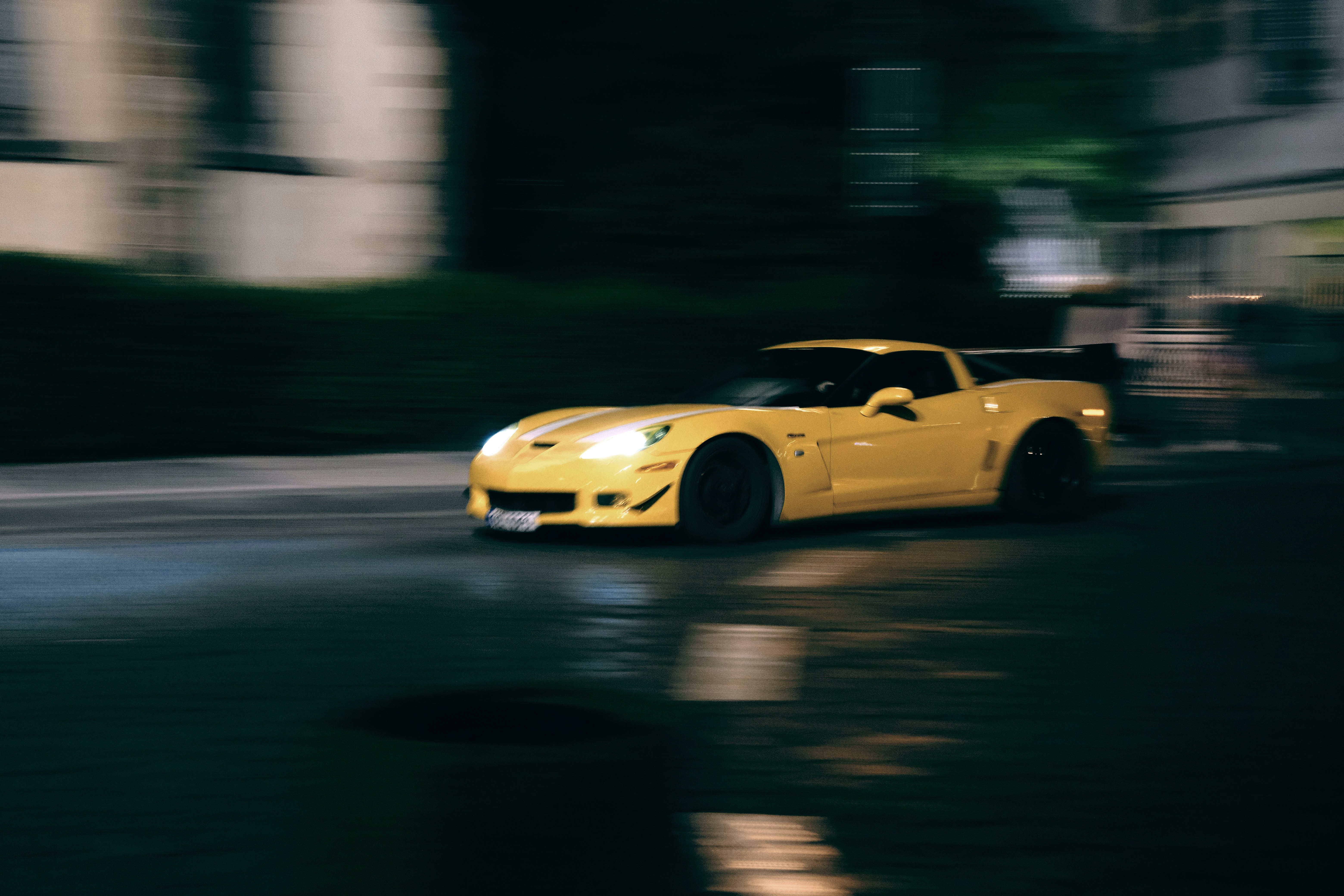 Yellow Thunder on a Quiet Night: A Blur of Speed