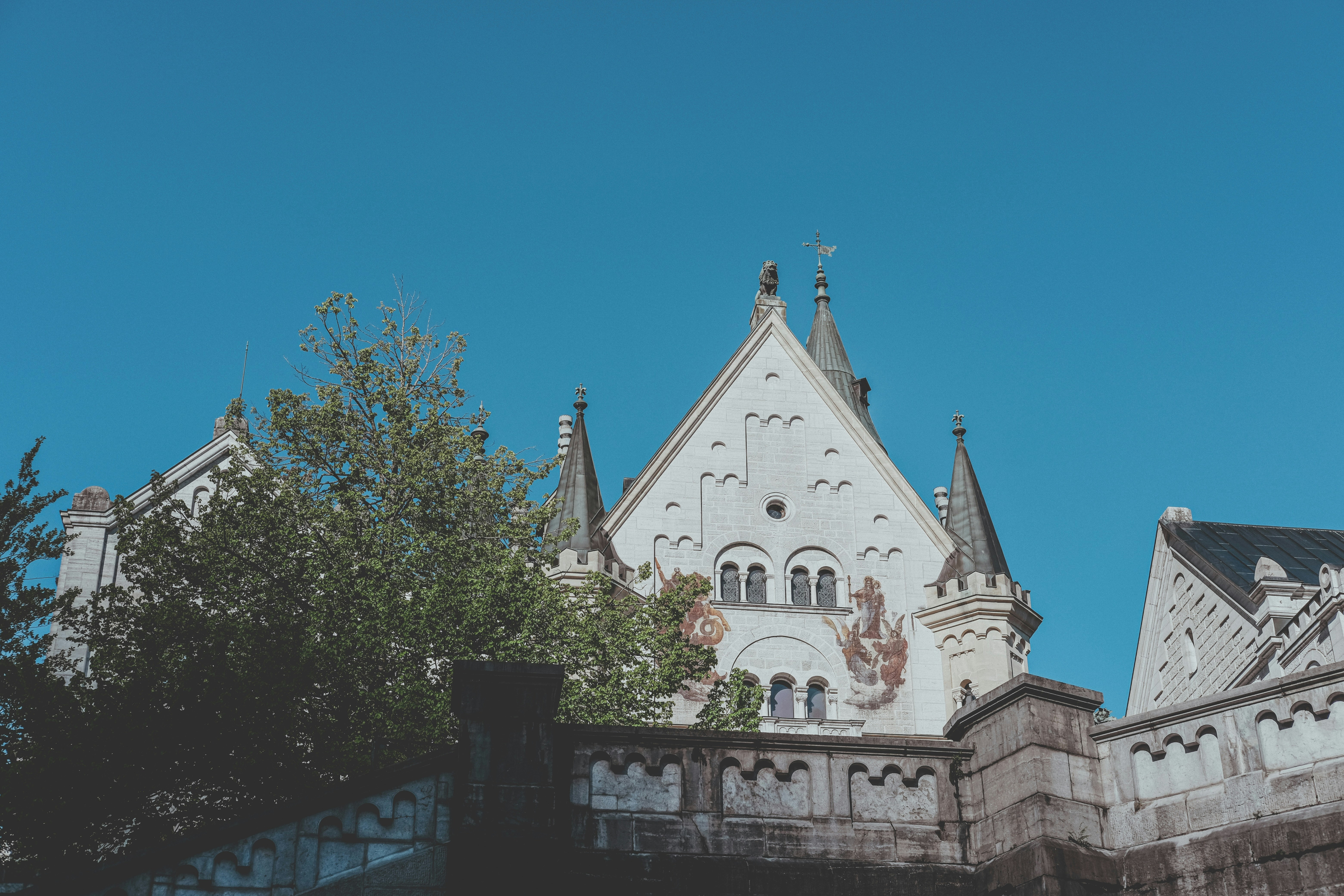 Gothic Roofline Against a Clear Sky