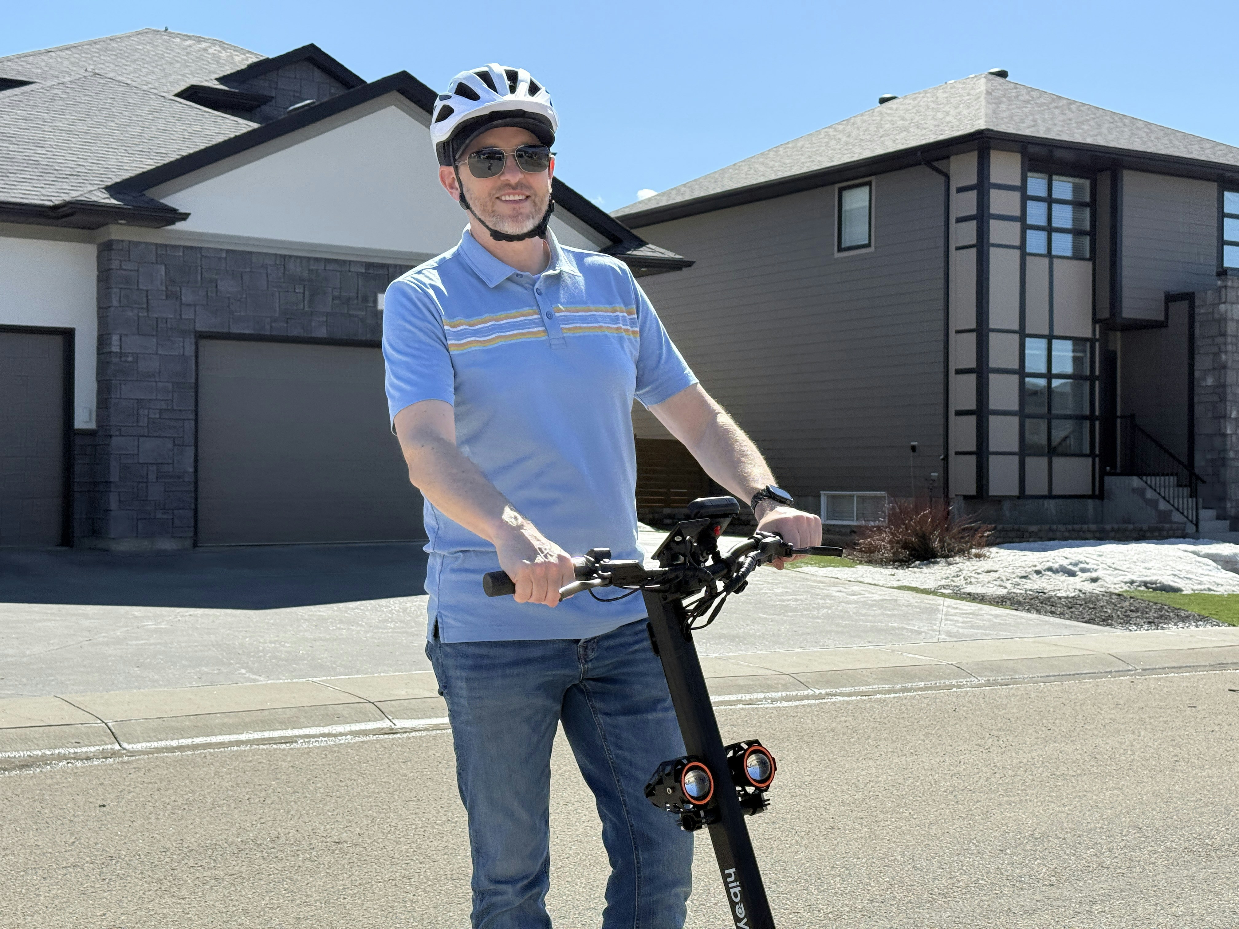 Rider on a Calm Suburban Ride