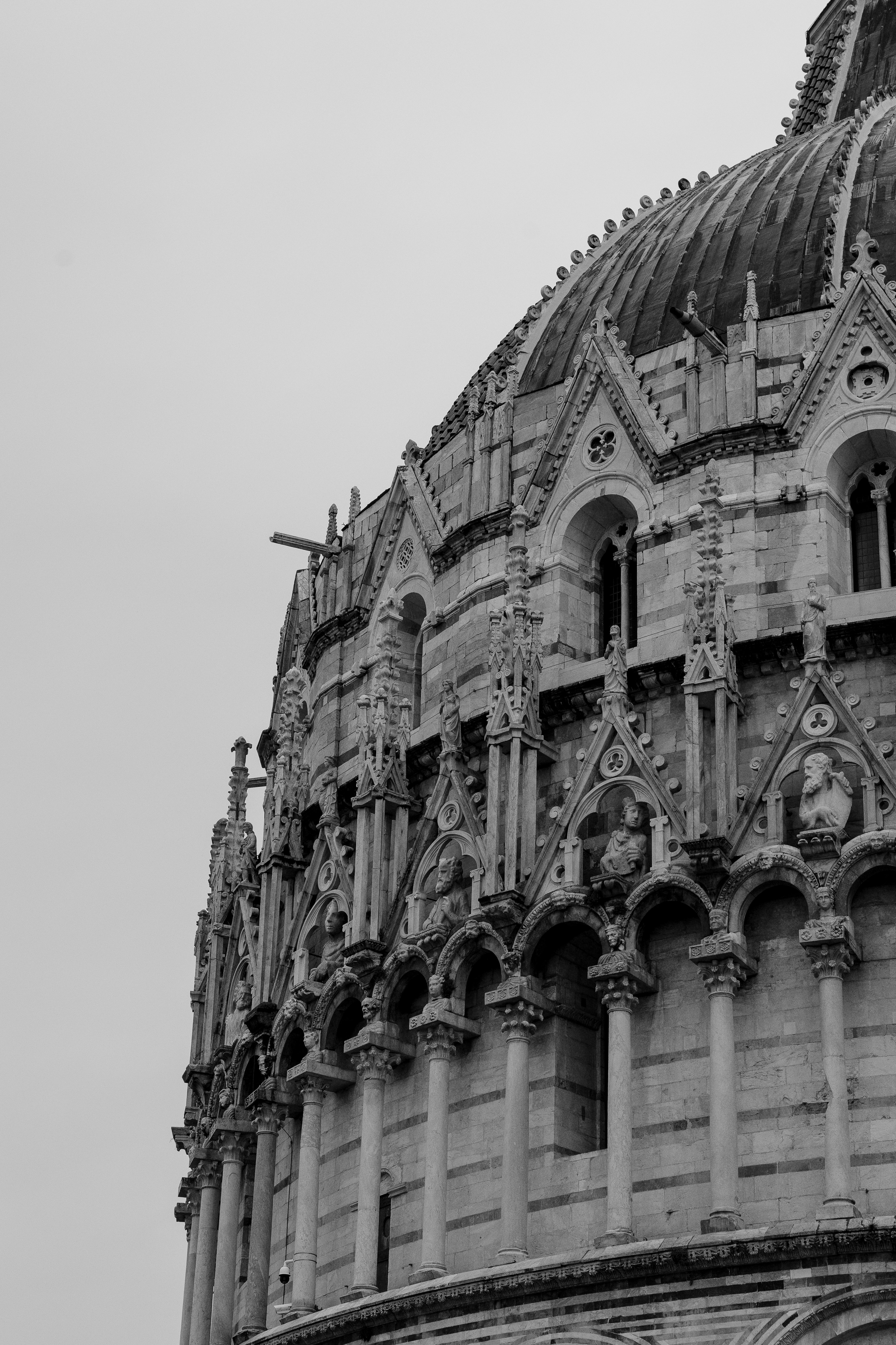 Gothic Detailing in Stone: A Facade of Spires and Arches