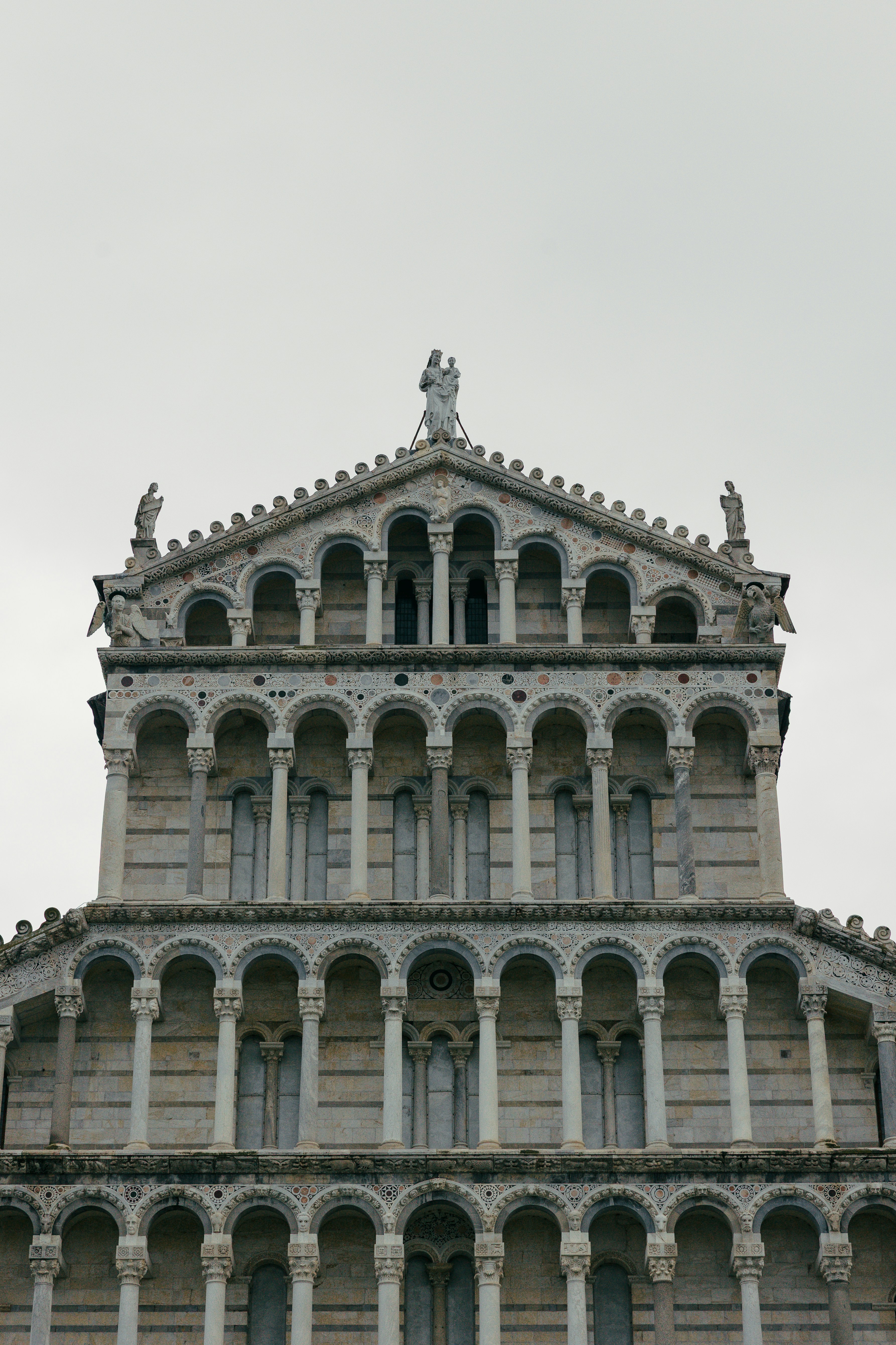 Terraced Romanesque Facade: Repetition of Arches unto the Sky