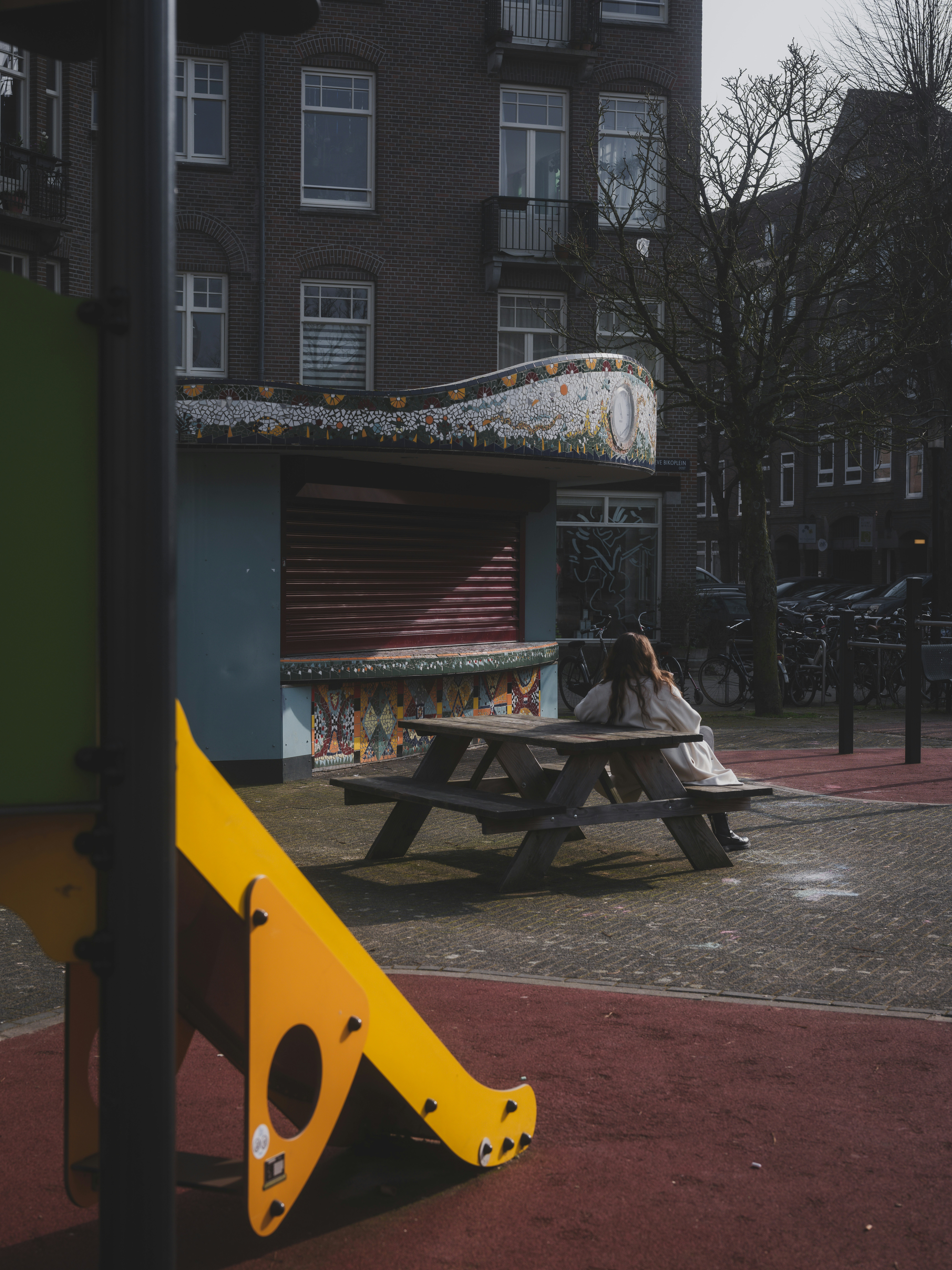 Quiet Parkside Moment: A Stranger at the Picnic Table