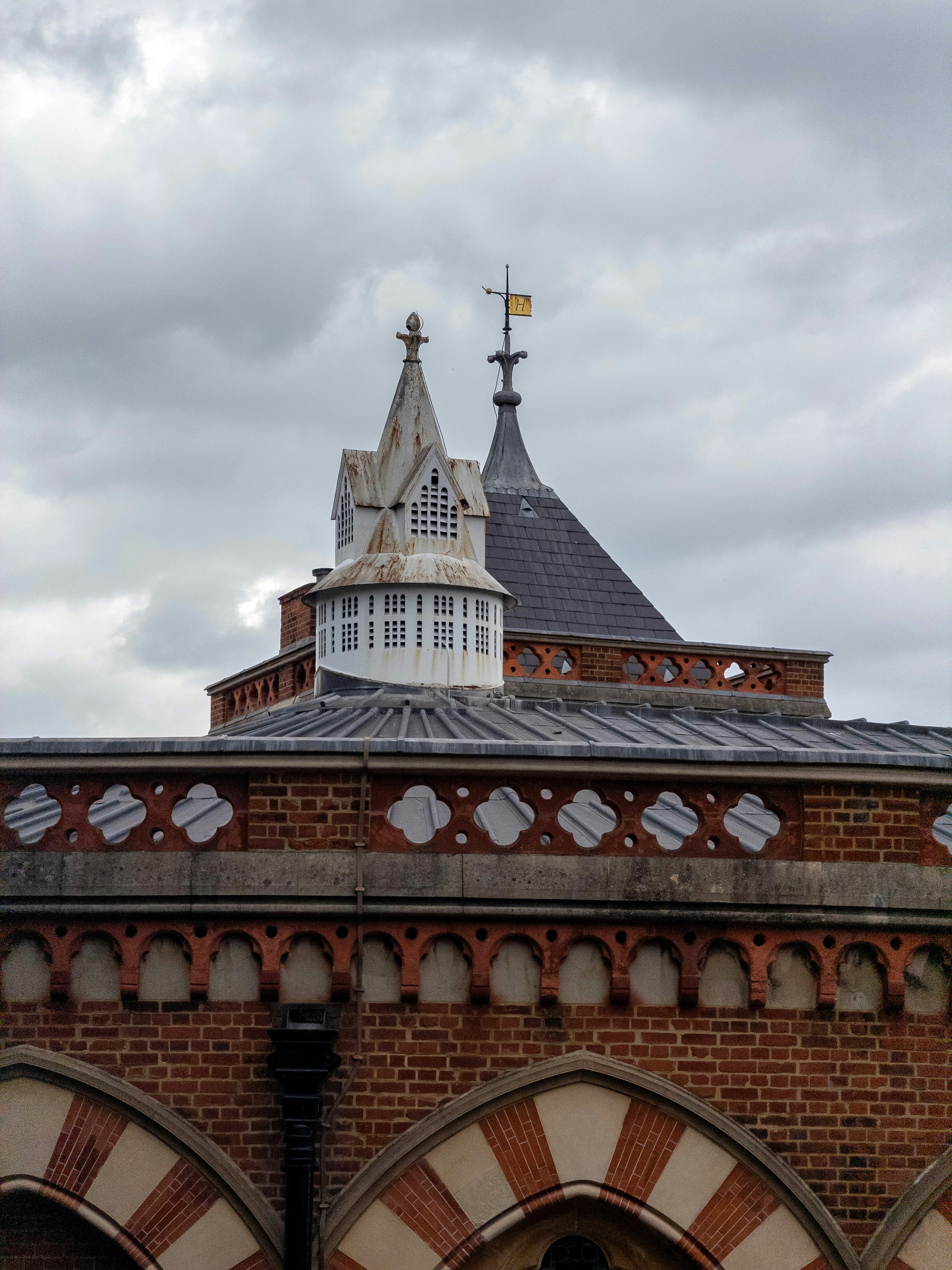 On the Roofline: Victorian Turrets Against a Cloudy Sky