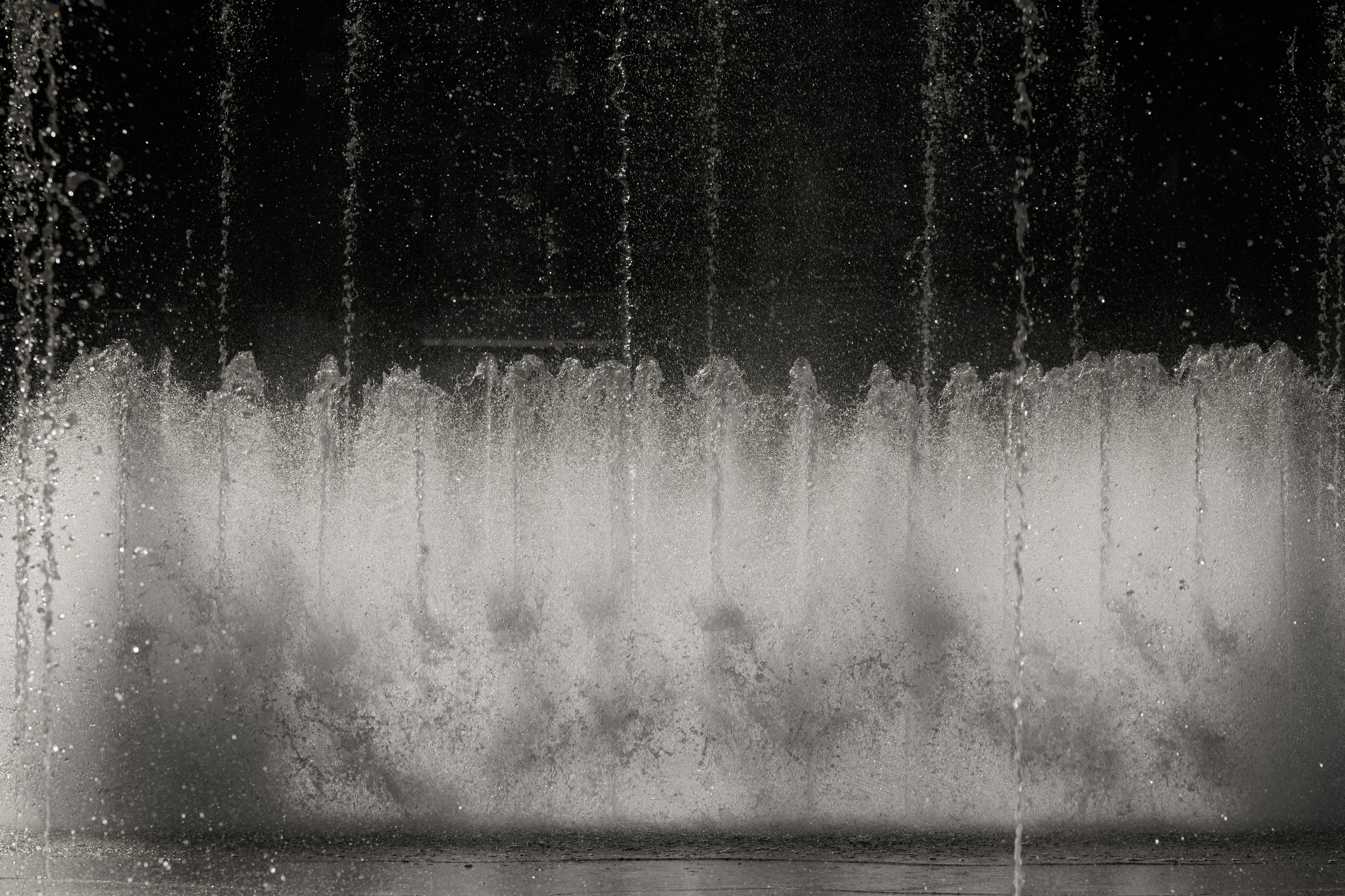 Midair Cascade: The Quiet Steady Rise of a Water Curtain
