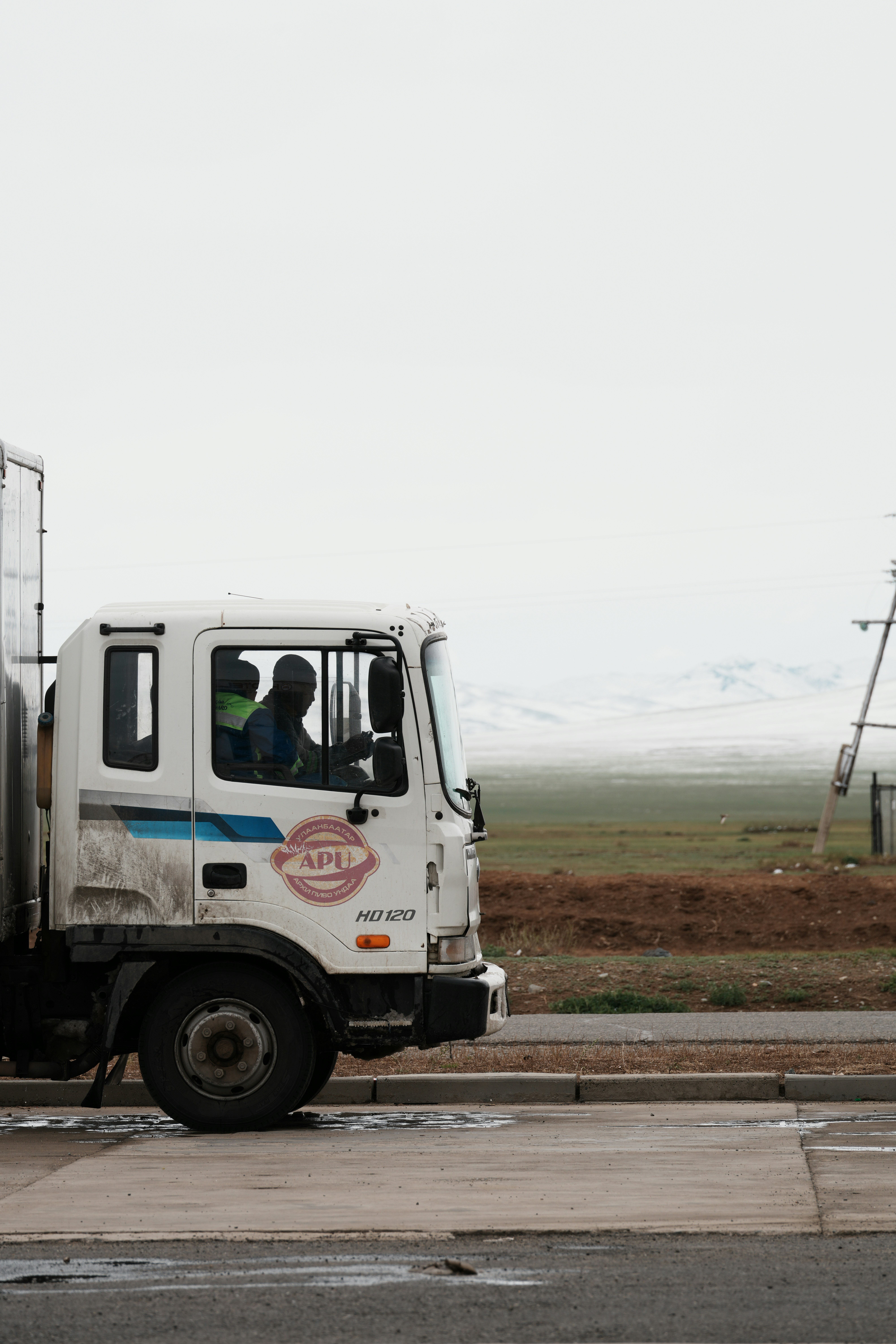 Truck Cab at the Edge of a Desert Road