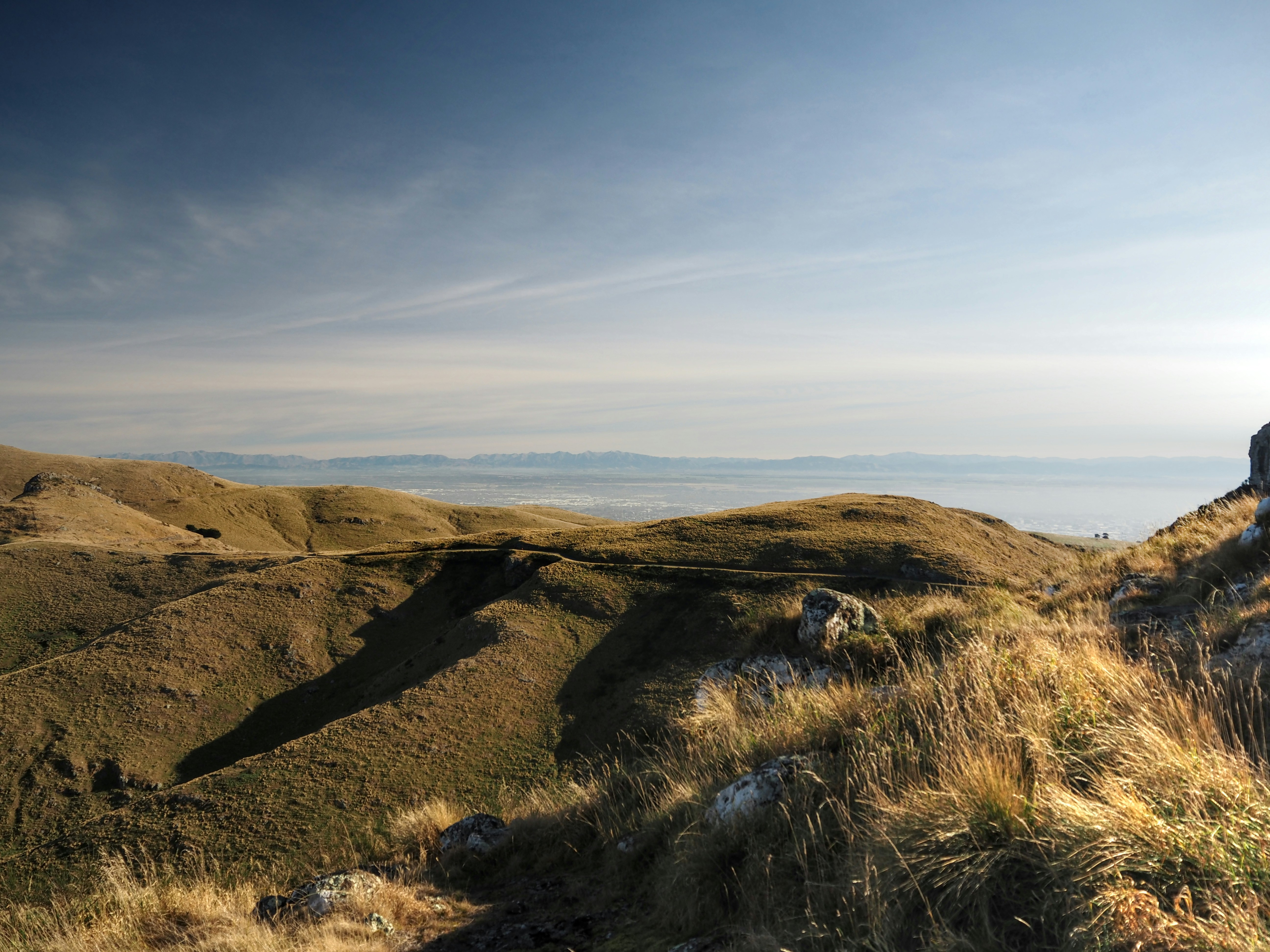Rolling Hills at Dusk: Quiet Light over Sea of Grass