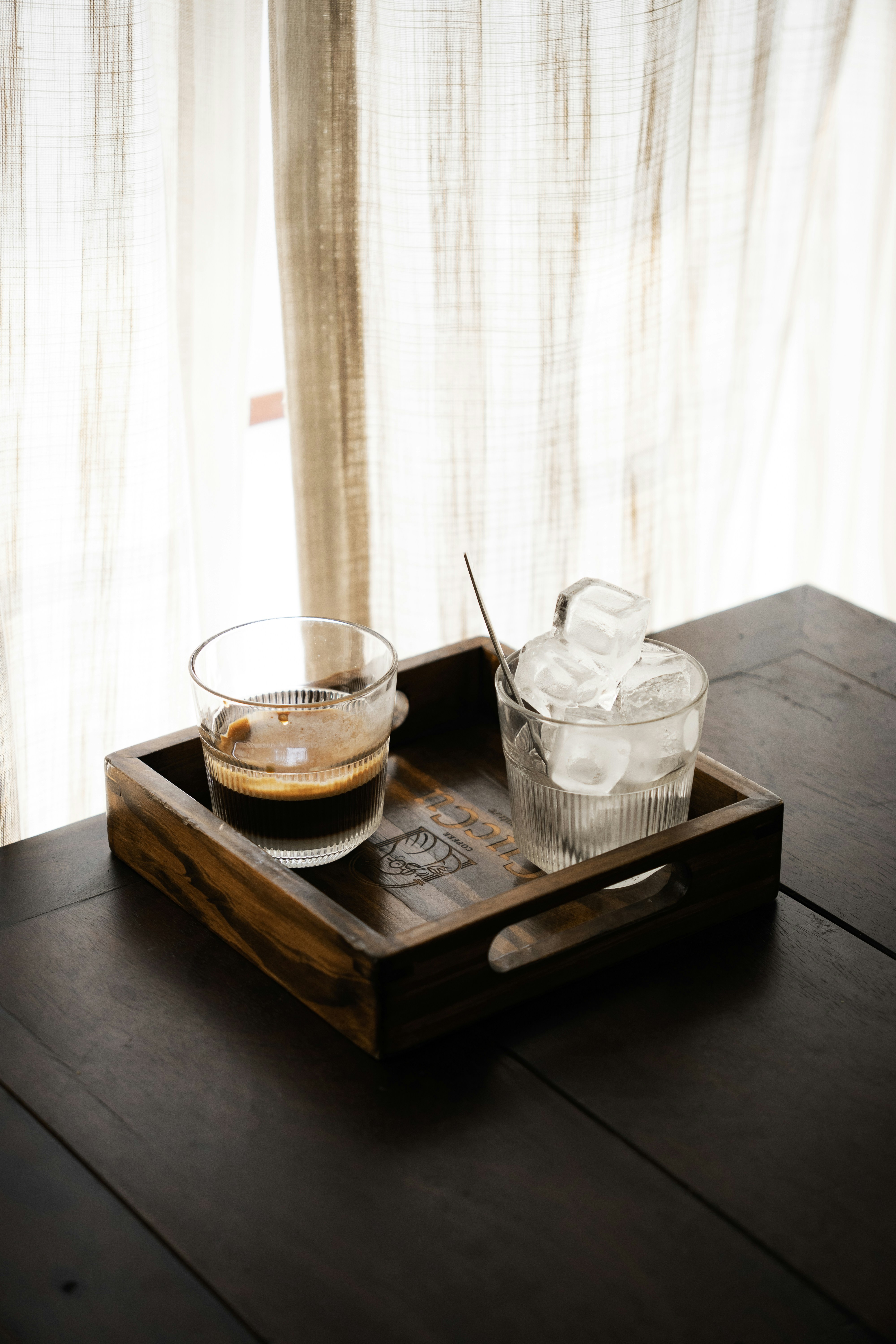 Cream and Ice on a World of Wood